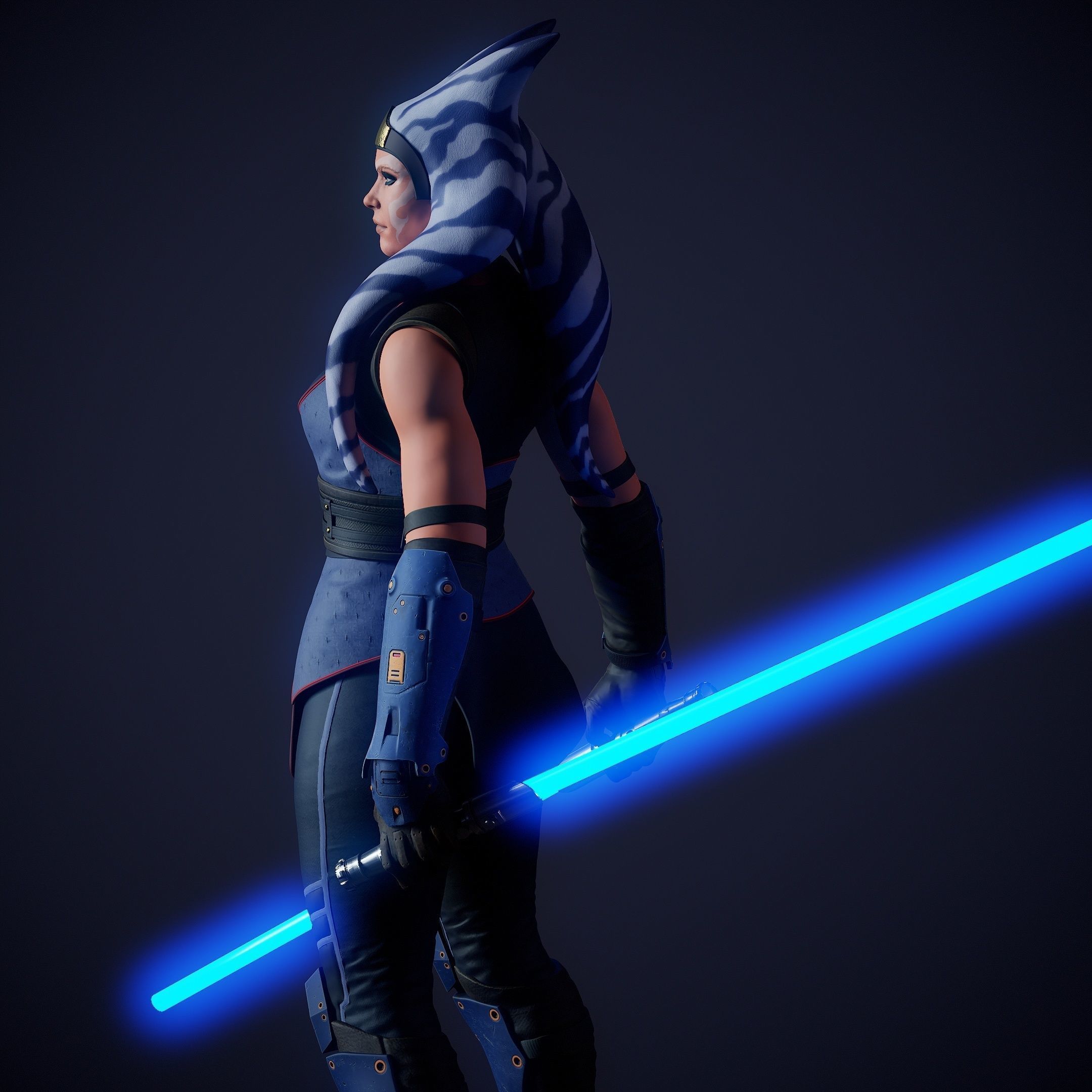 Togruta jedi Ahsoka Tano style 3D model 3D printable | CGTrader