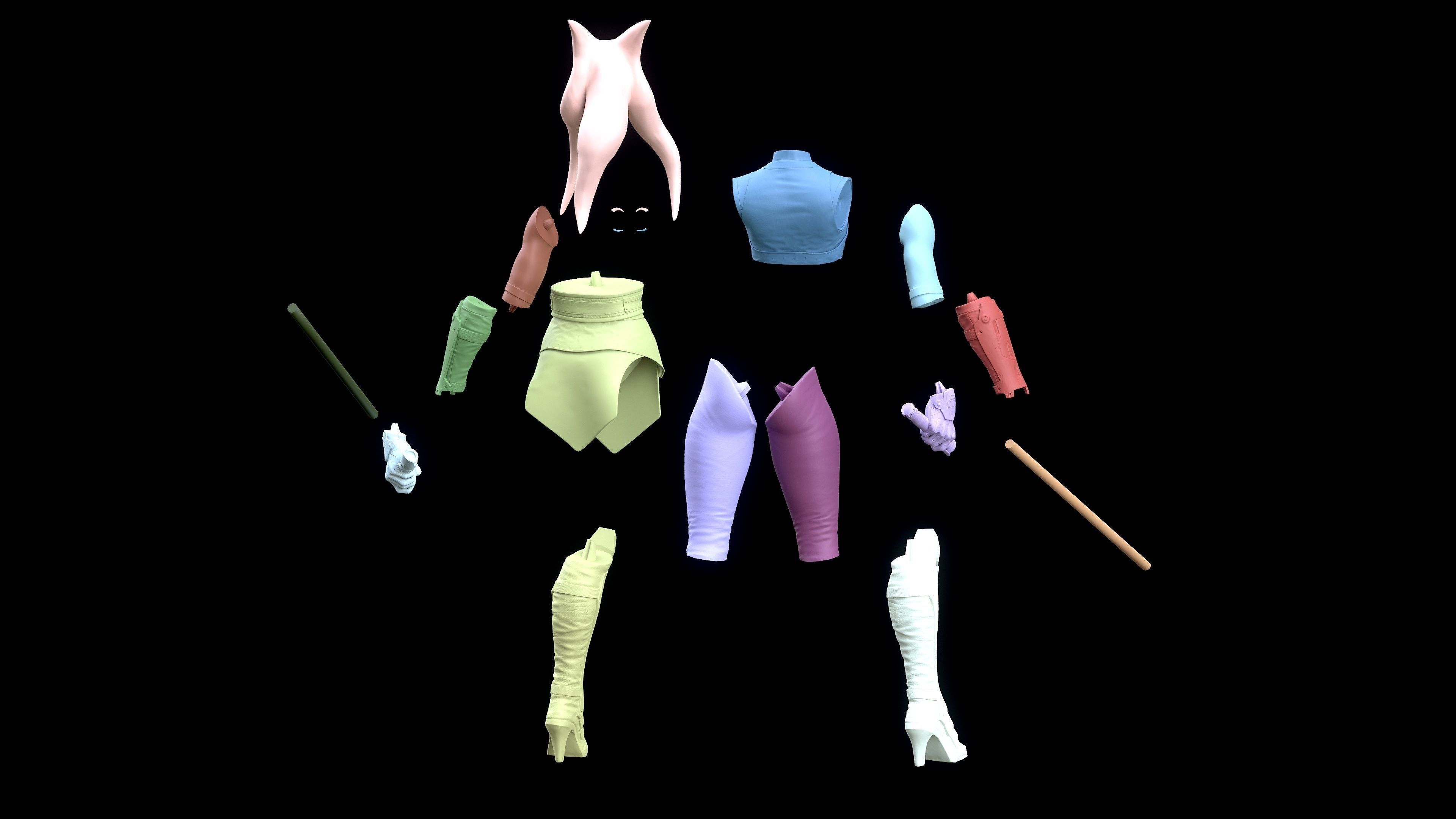 Togruta Jedi Ahsoka Tano Style 3d Model 3d Printable Cgtrader