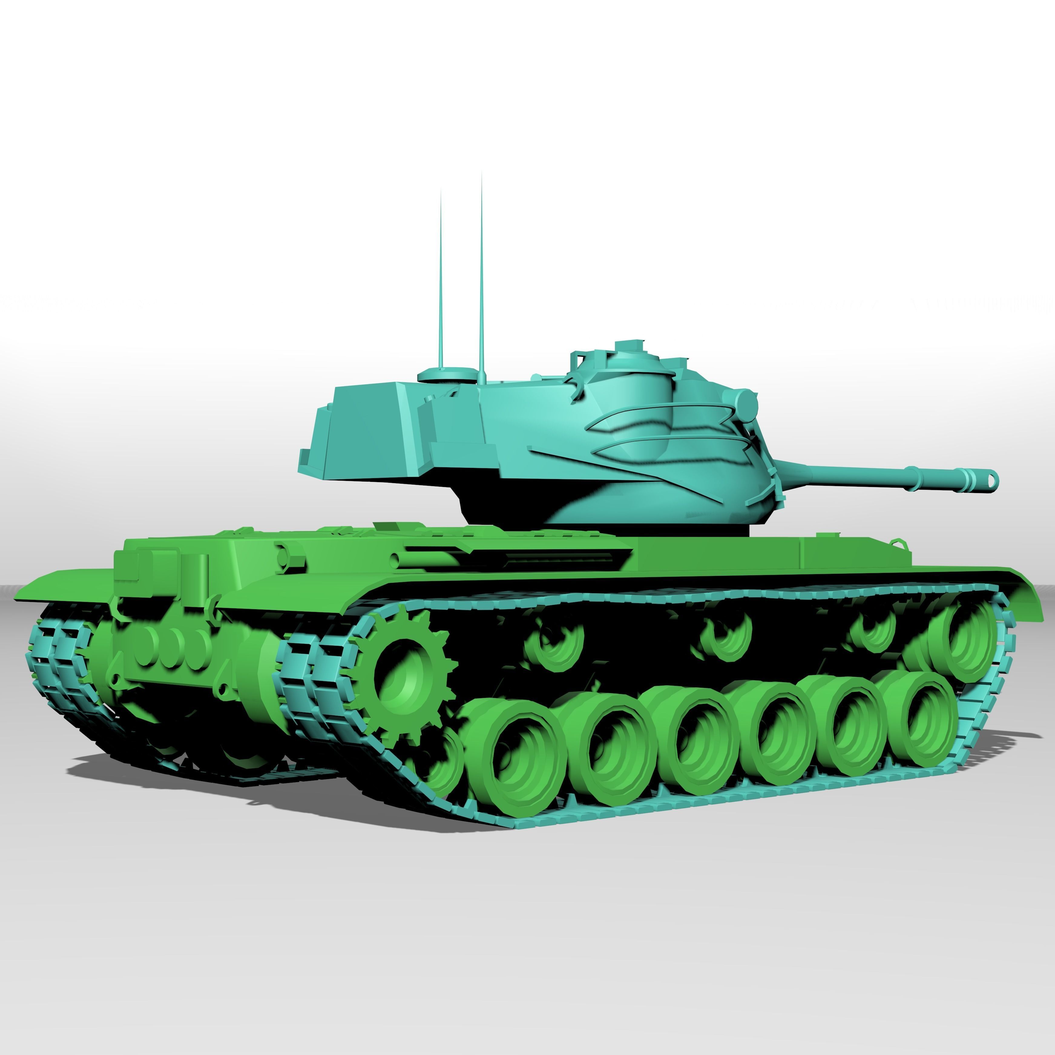 3D model M47 Patton Tank VR / AR / low-poly | CGTrader