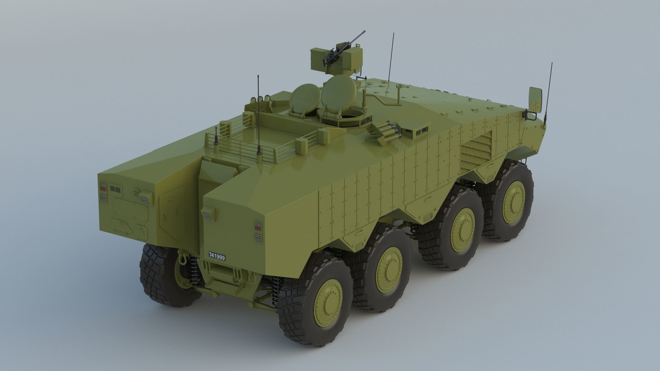 Eitan 8x8 APC Armoured Fighting Vehicle 3D model | CGTrader