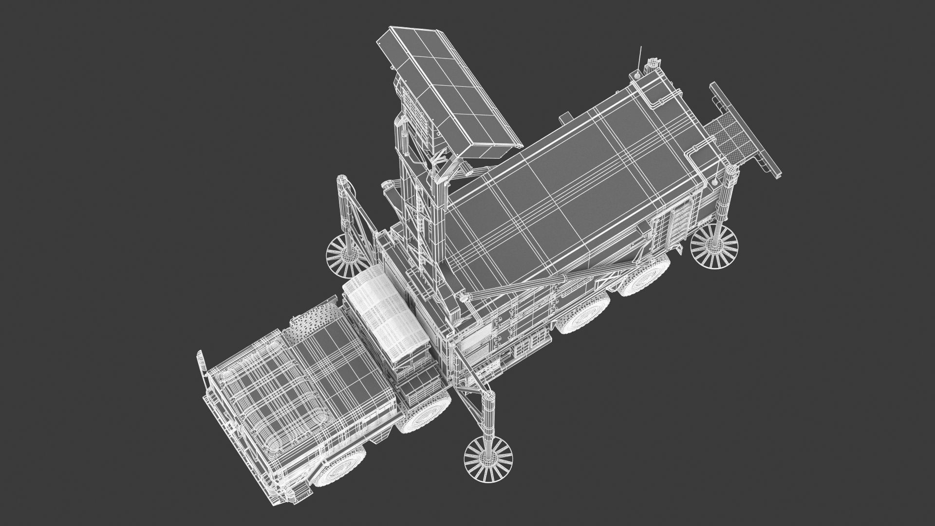 Mobile Tracking Radar Truck 3D model | CGTrader