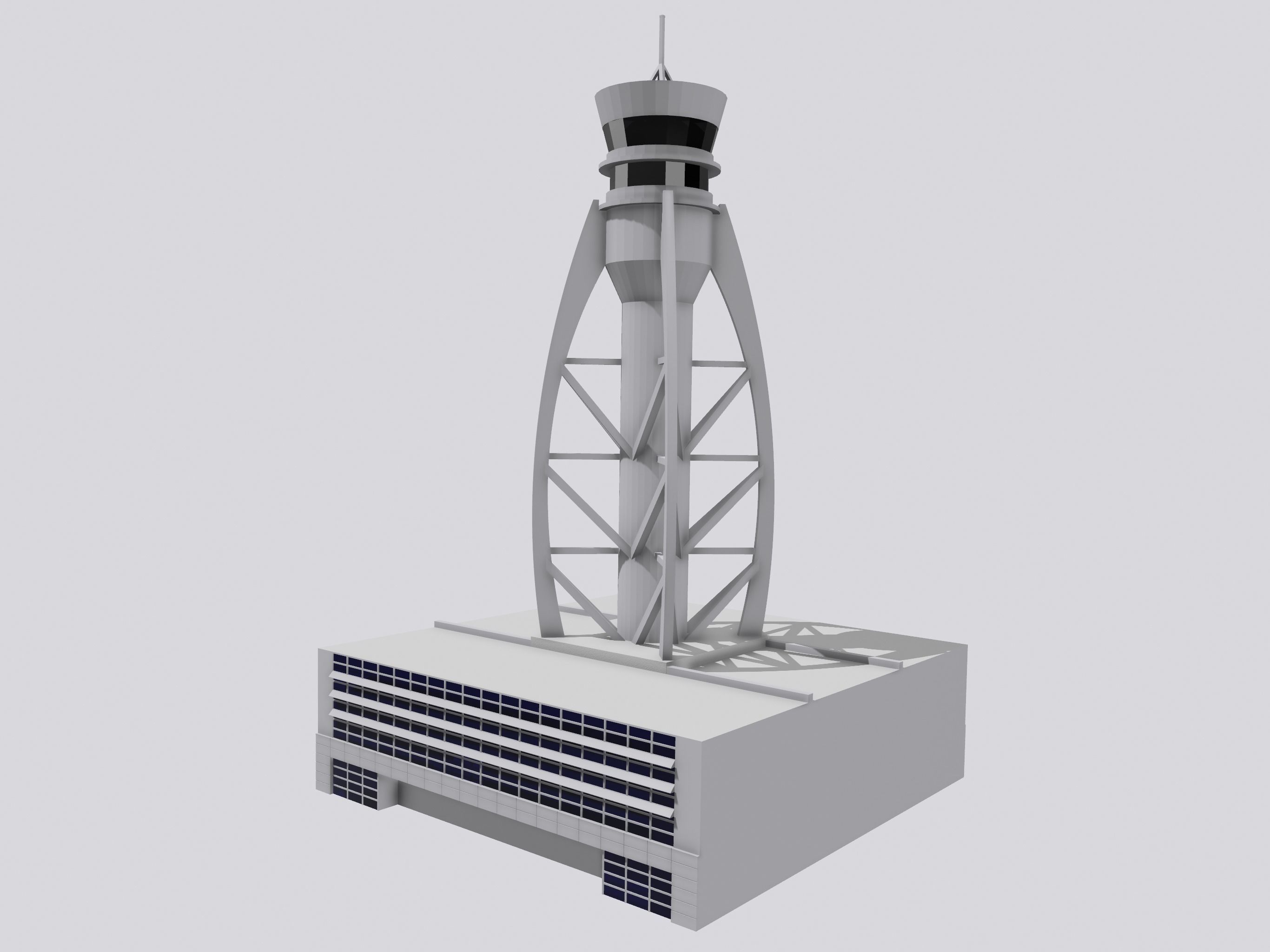 Dubai ATC tower 3D model 3D printable | CGTrader