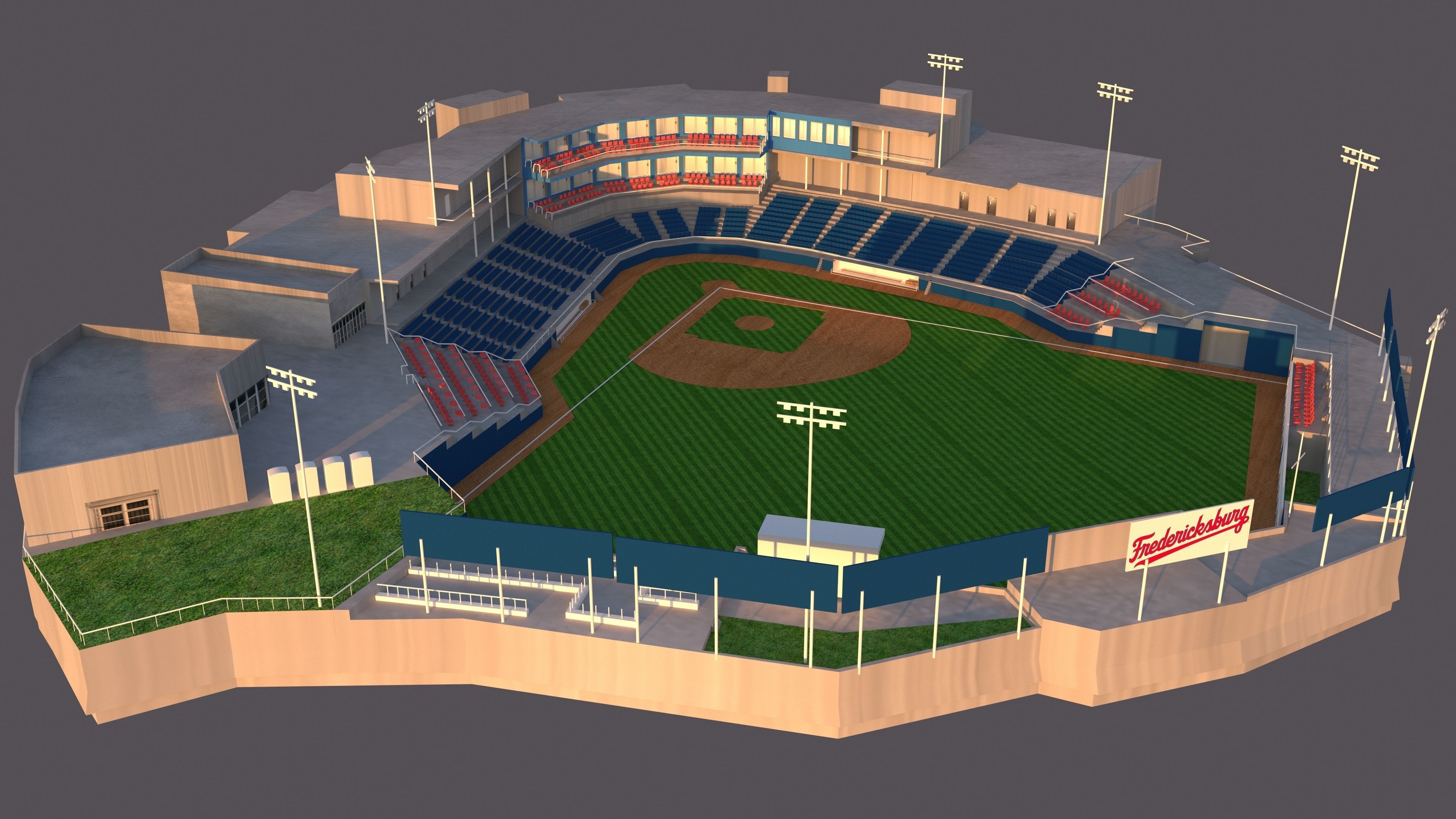 baseball stadium 3D model | CGTrader
