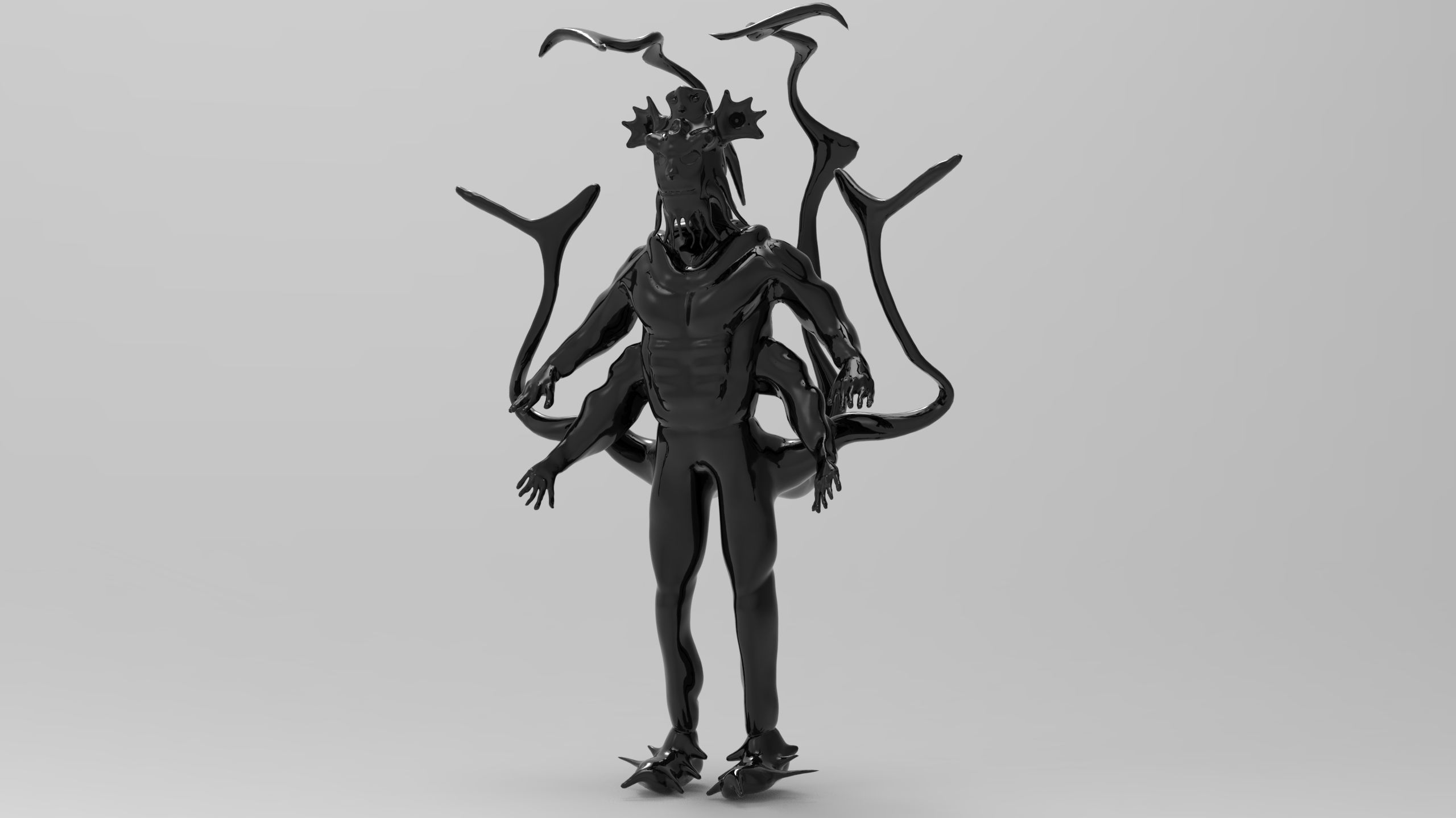Four Arm Devil free 3D model | CGTrader