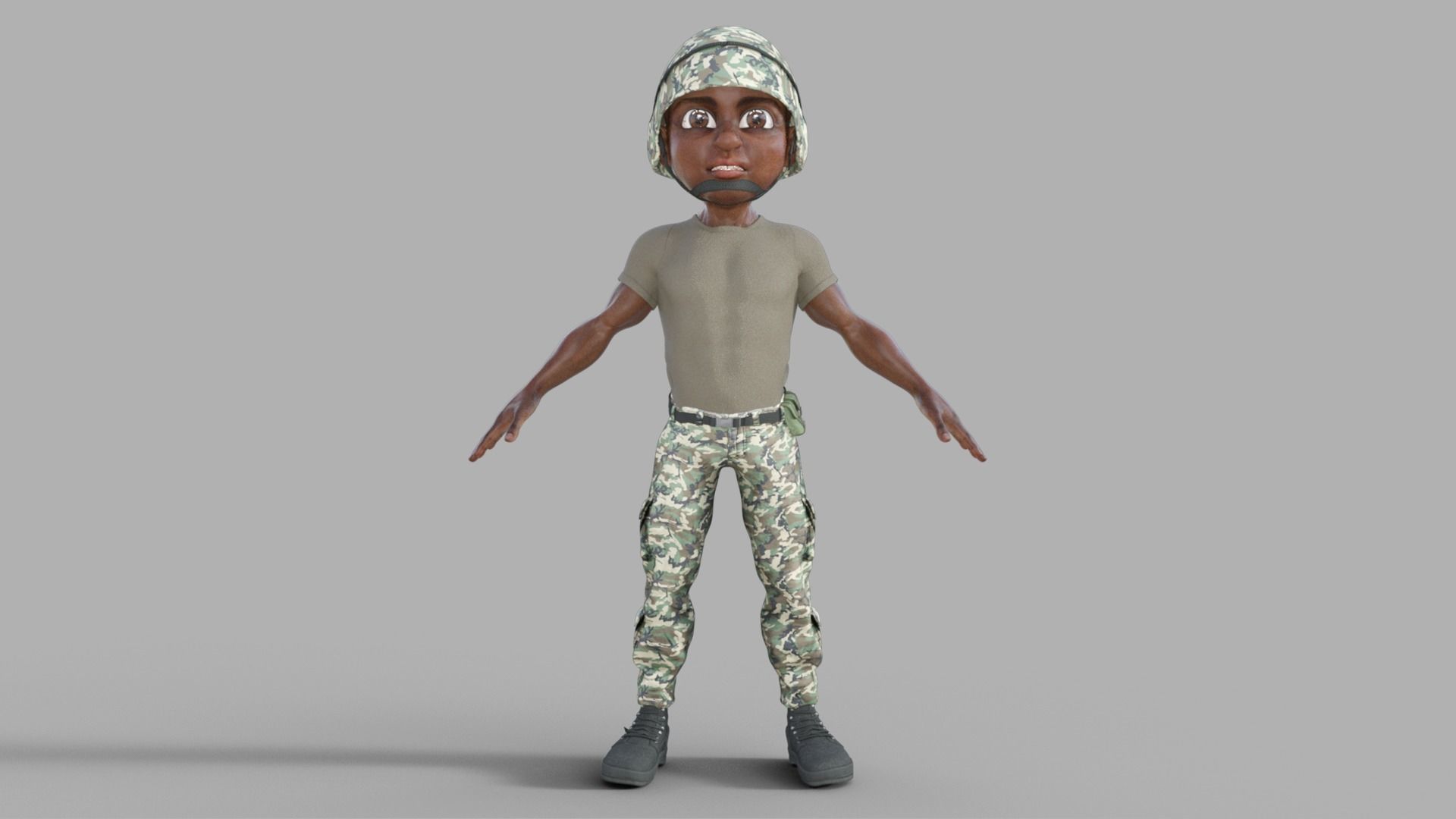 3D Cartoon Soldier 3D model rigged | CGTrader