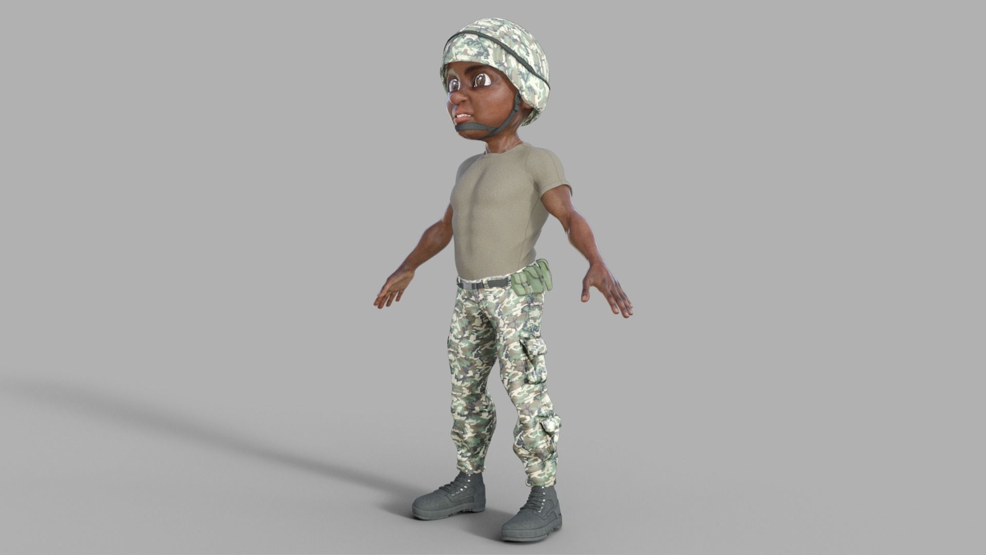 3D Cartoon Soldier 3D model rigged | CGTrader