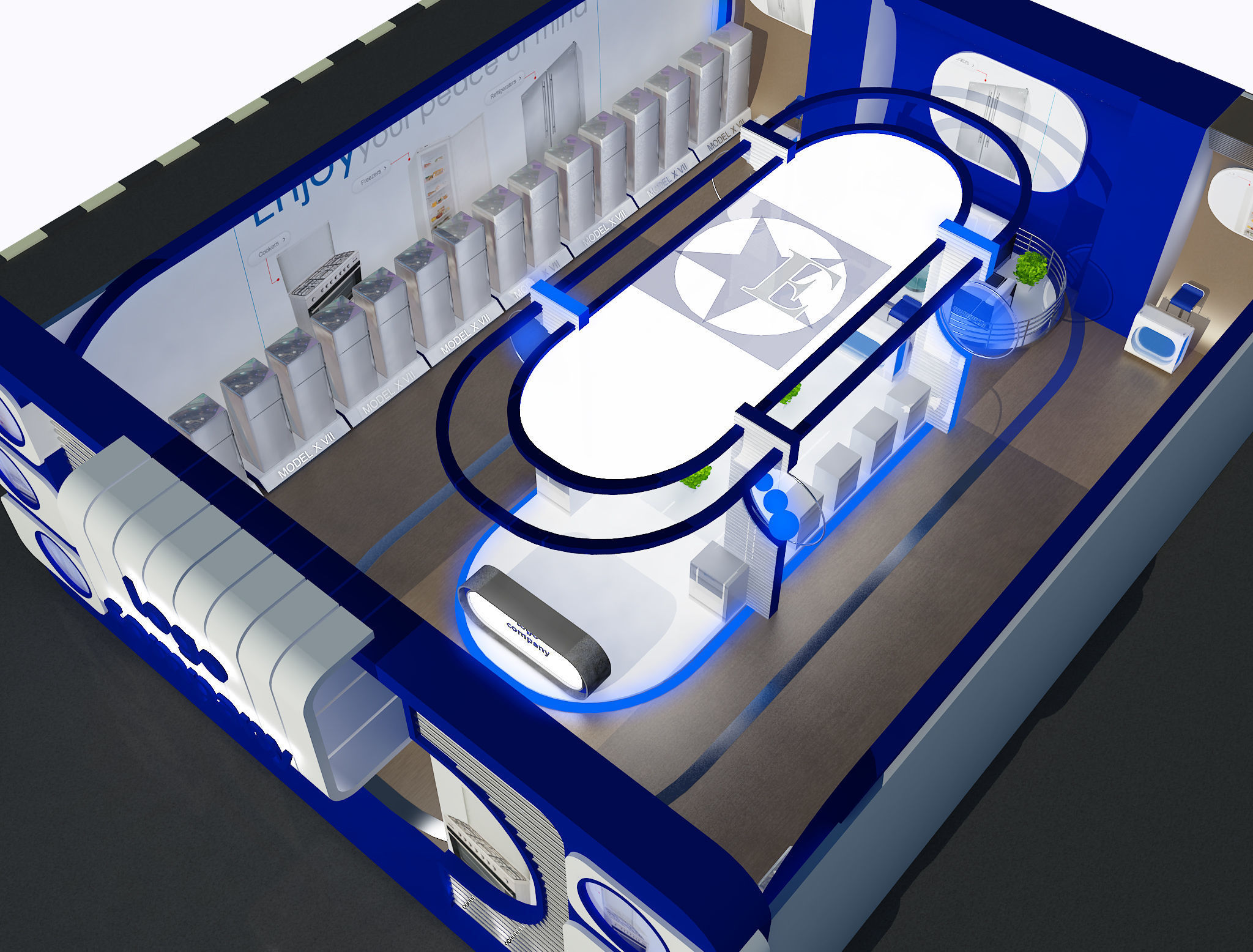 Exterior Design Tent Layout a67 3D model | CGTrader