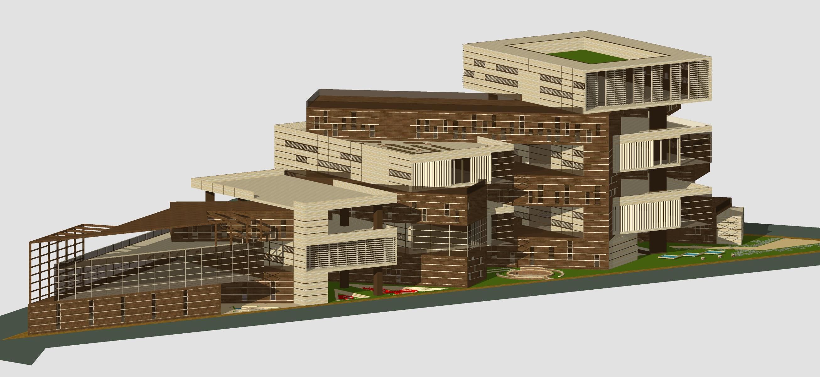 Commercial Complex Project 3D model | CGTrader