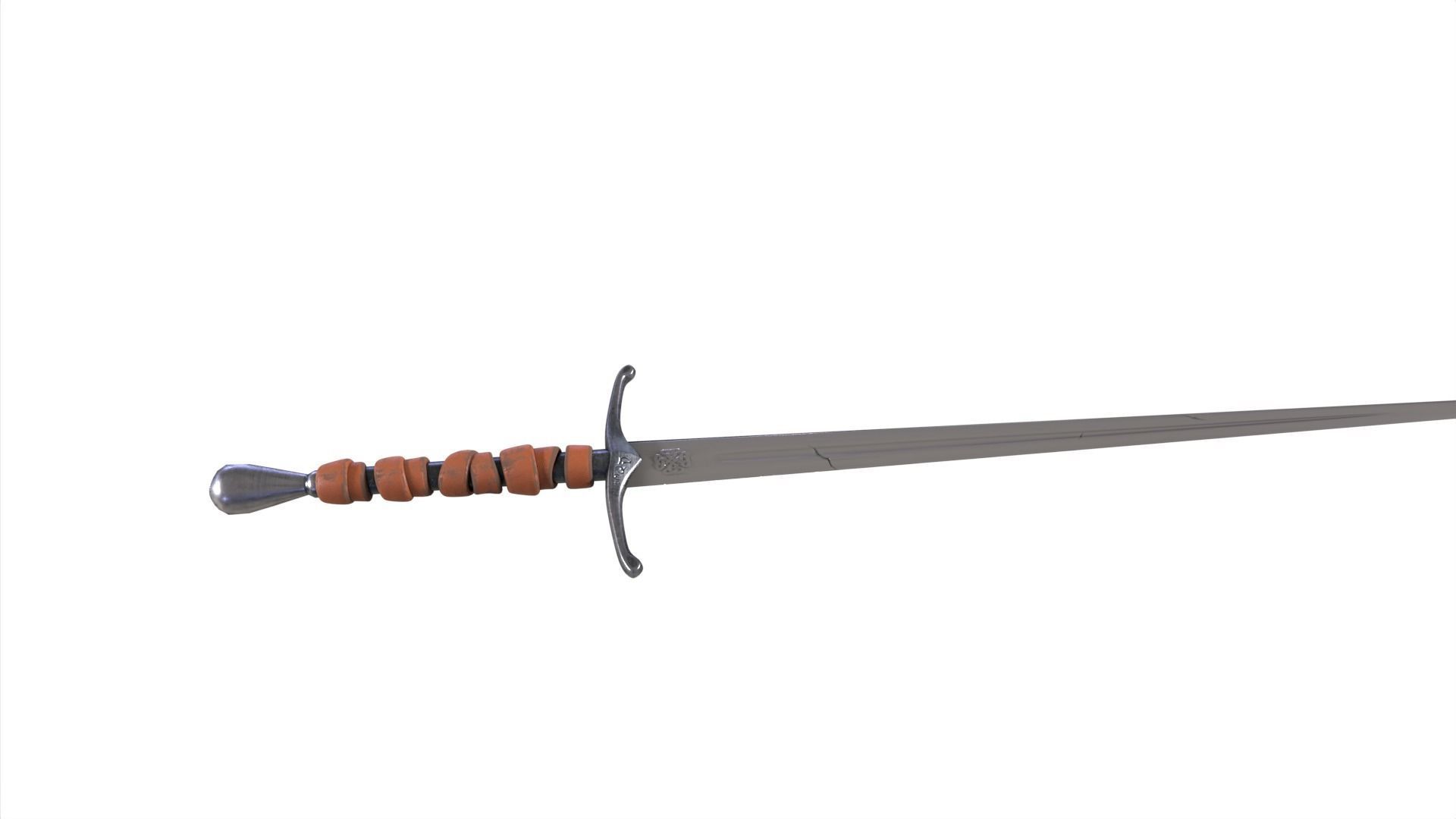 3D model Long Sword with PBR material Game ready VR / AR / low-poly ...