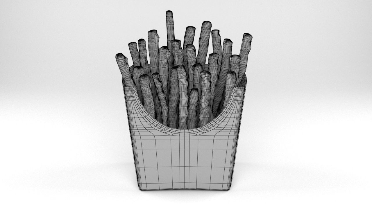 french fries 3d model 3D model | CGTrader