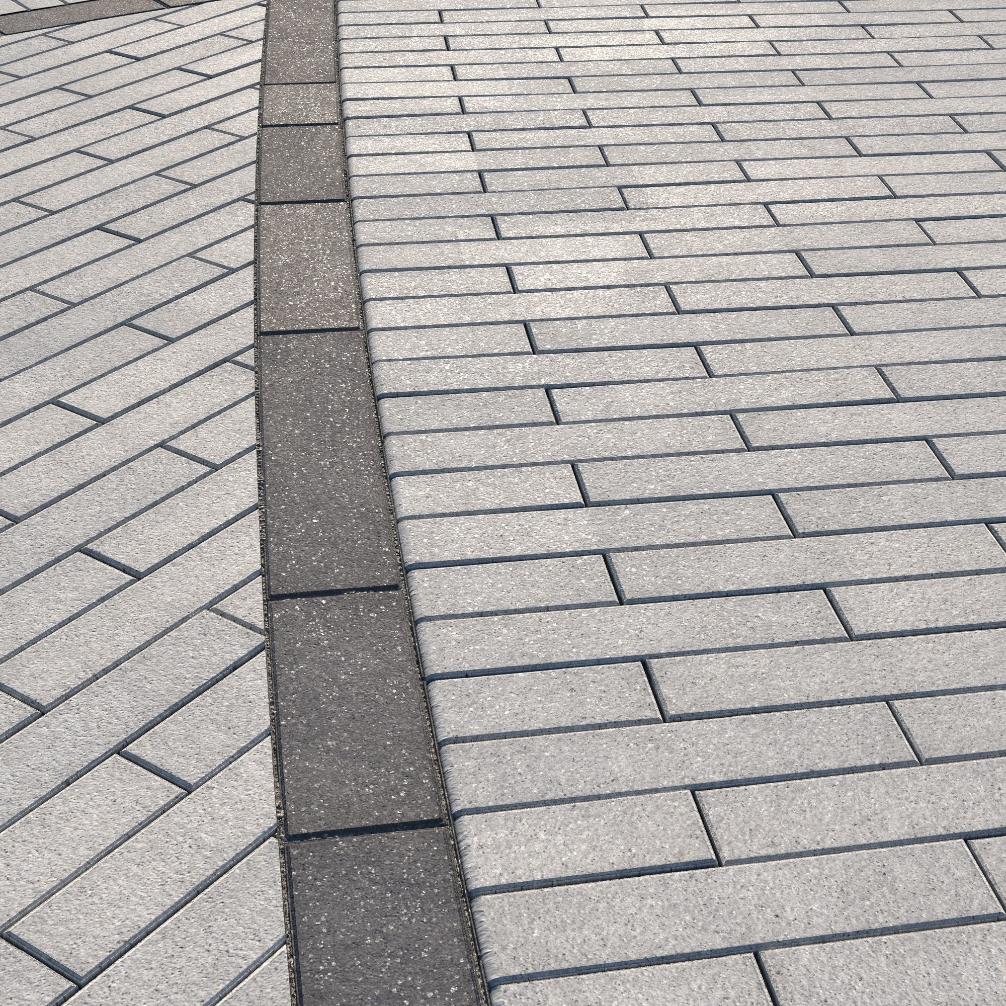 Texture 8k Large Area Linear concrete paving 02 - 3 Variations VR / AR ...