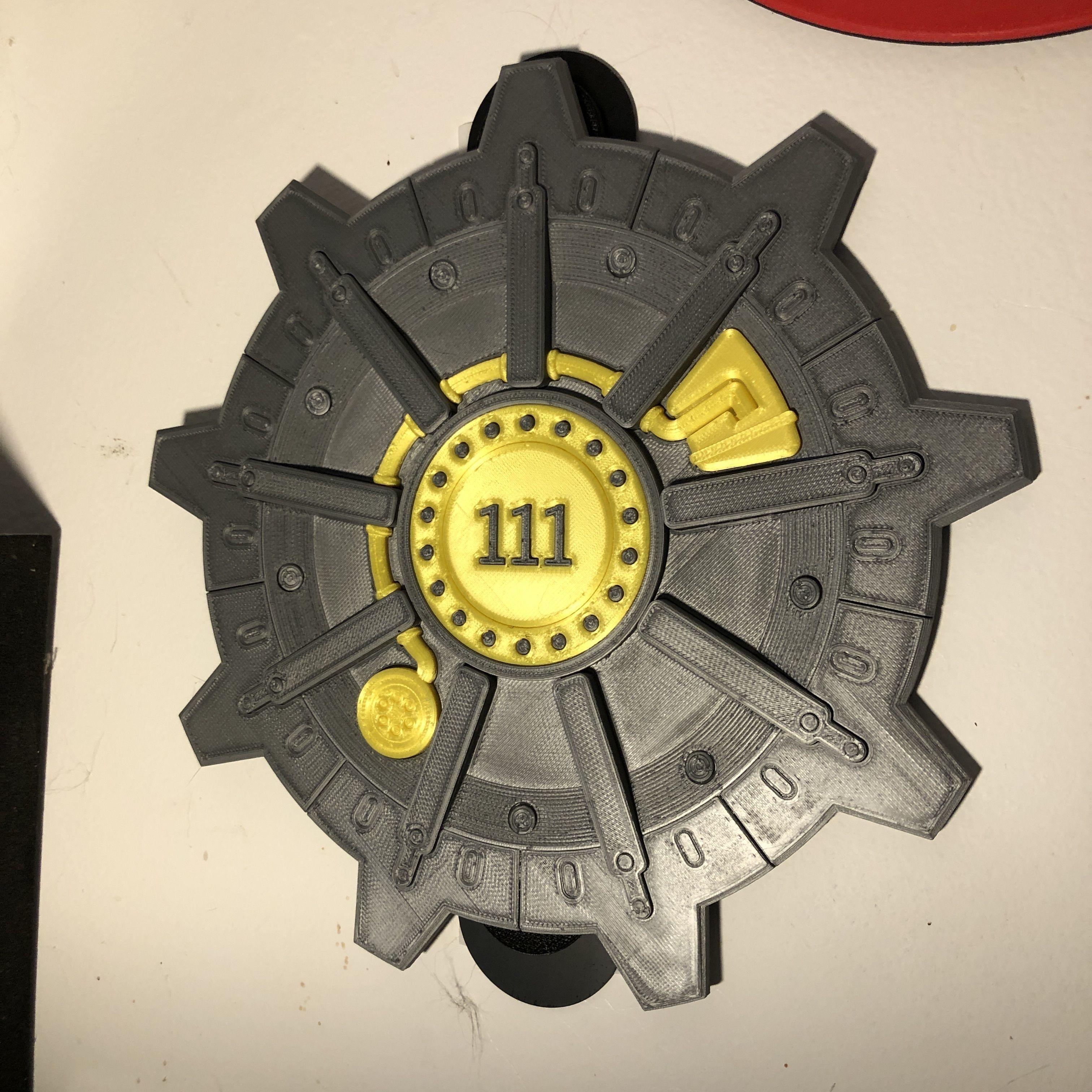 Fallout 111 Vault Door Wall Plaque 3D model 3D printable | CGTrader