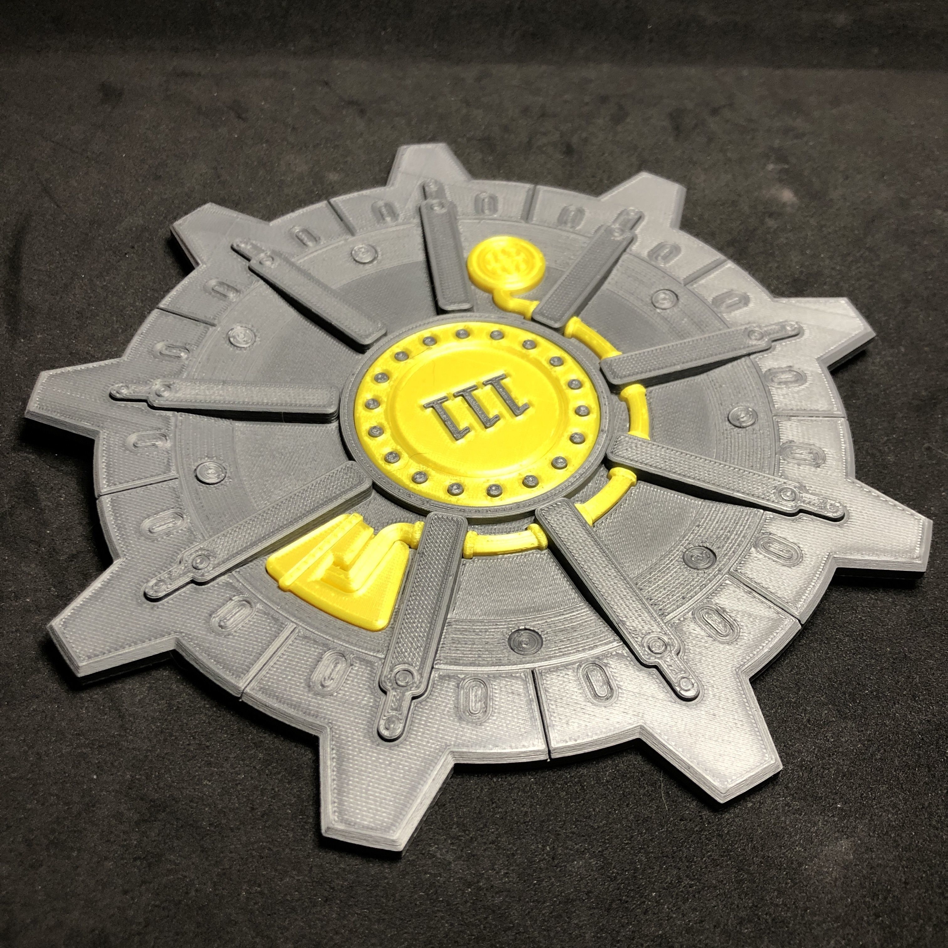 Fallout 111 Vault Door Wall Plaque 3D model 3D printable | CGTrader