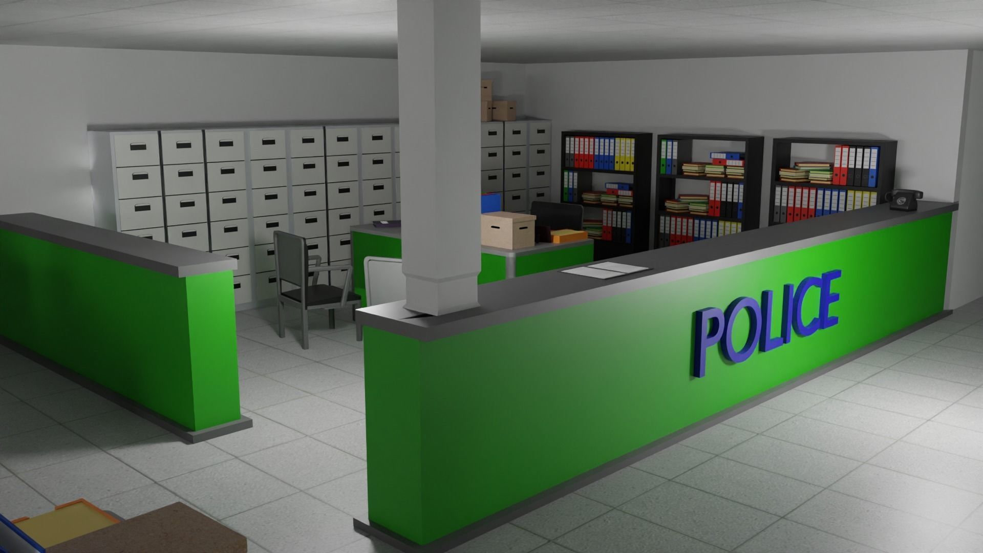 Police Station 3D model | CGTrader