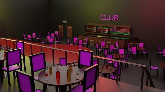 3D model Night Club VR / AR / low-poly | CGTrader