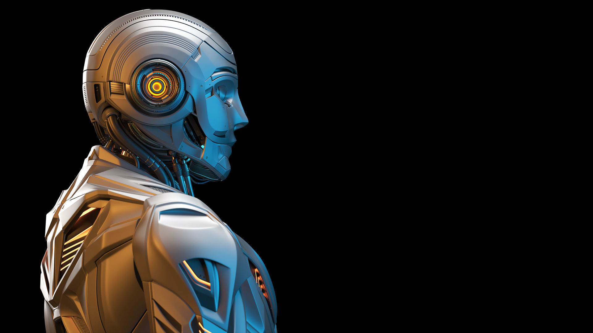 Futuristic Robot Man 3 - Rigged 3D model animated rigged | CGTrader