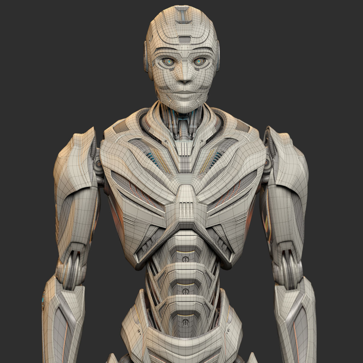 Futuristic Robot Man 3 - Rigged 3D model animated rigged | CGTrader
