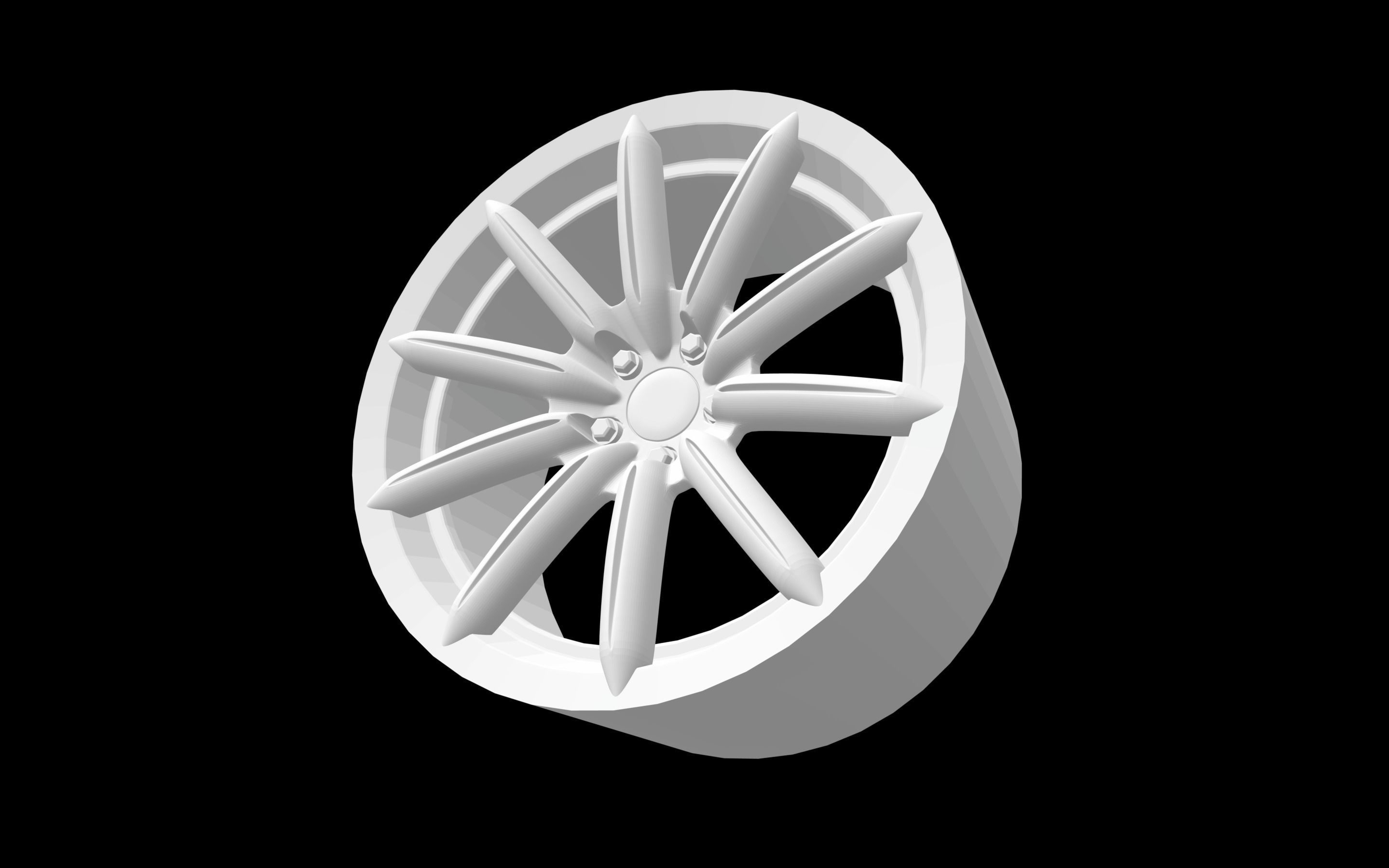 Alfa Romeo OEM scalable and printable rims 3D model 3D printable | CGTrader