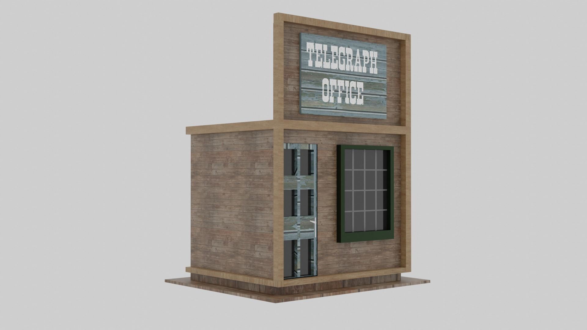 3D model Wild West - Telegraph Office VR / AR / low-poly | CGTrader