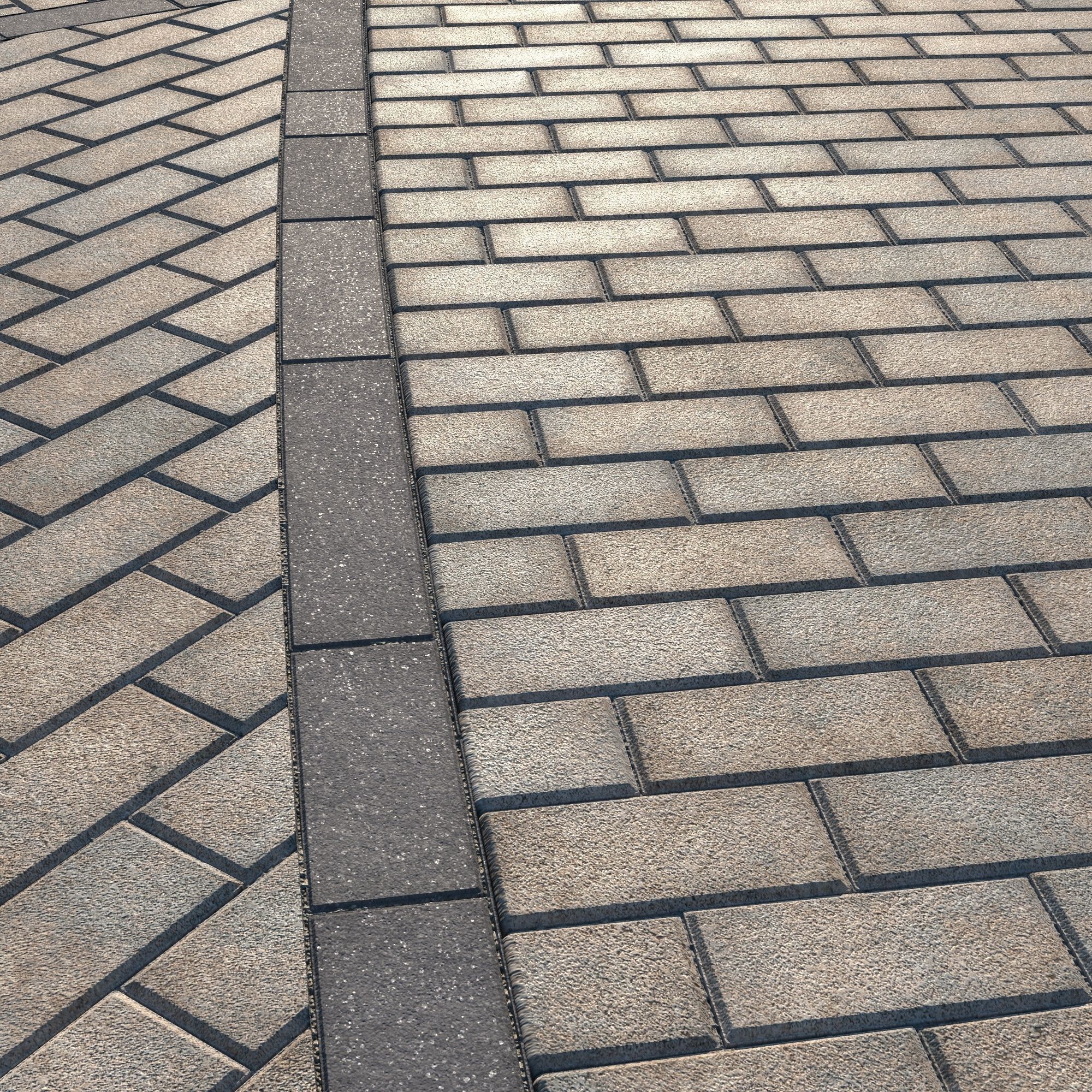 Texture 8K Large Scale Pavement Running Bond - 15 Variatons VR / AR ...