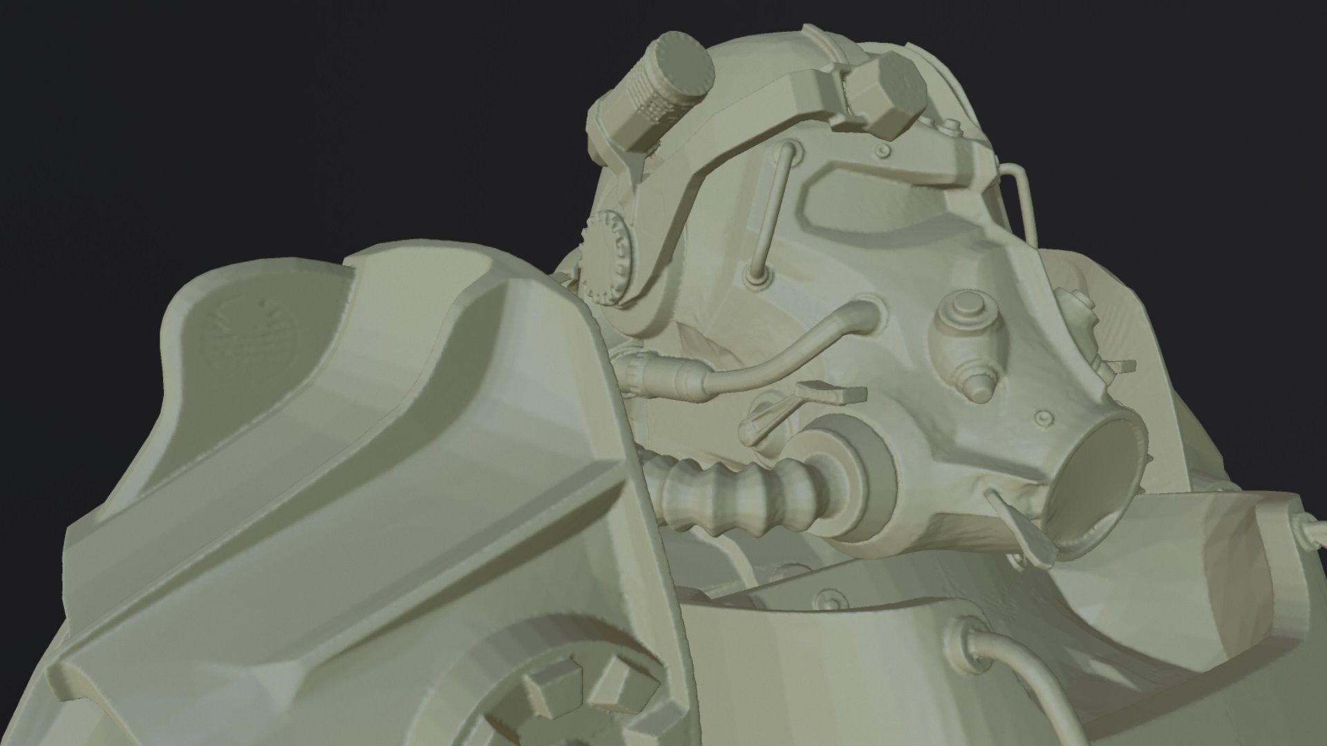 FALLOUT T-45 POWER ARMOR SCULPTURE 3D model | CGTrader