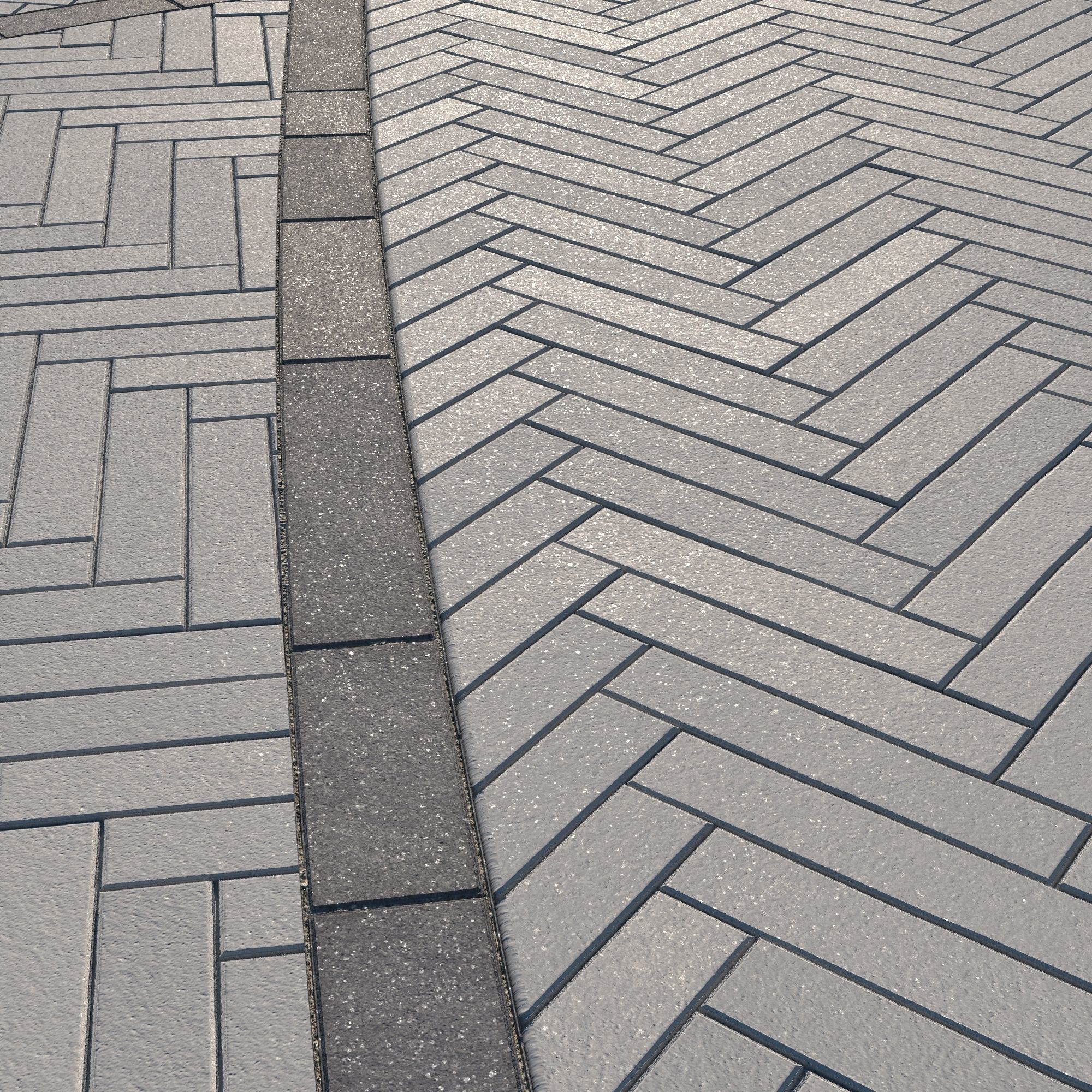 Texture 8K Large Area Pavement Herringbone Concrete 01 - 3 Variations ...