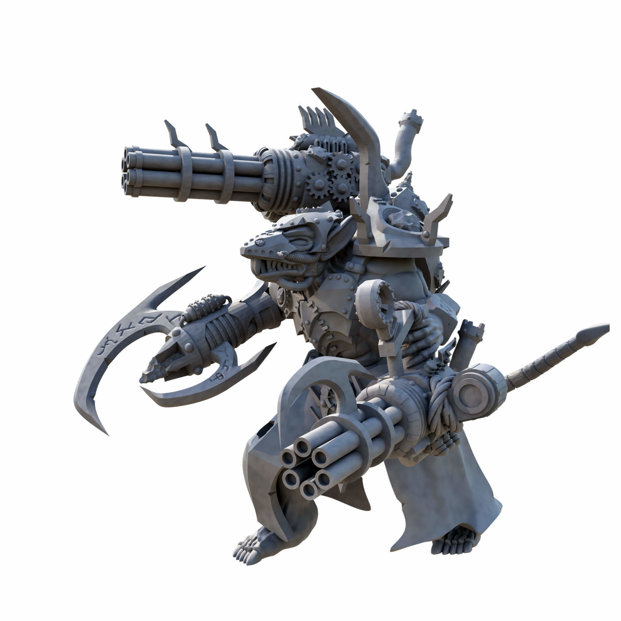 Ratkin Siege Ogres With Varied Weapons 3D model 3D printable | CGTrader