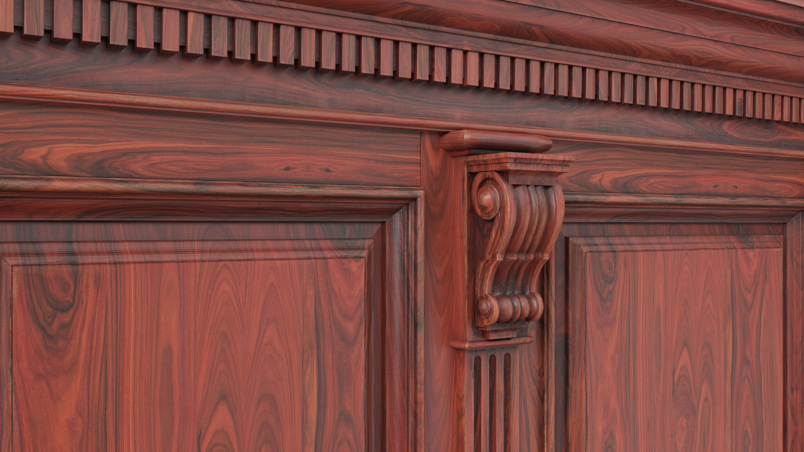 Wooden panel 02 04 3D model | CGTrader