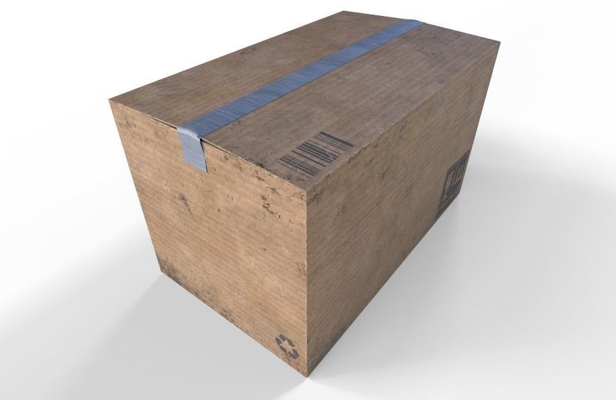 3D model Realistic Duct taped Cardboard Box VR / AR / low-poly | CGTrader