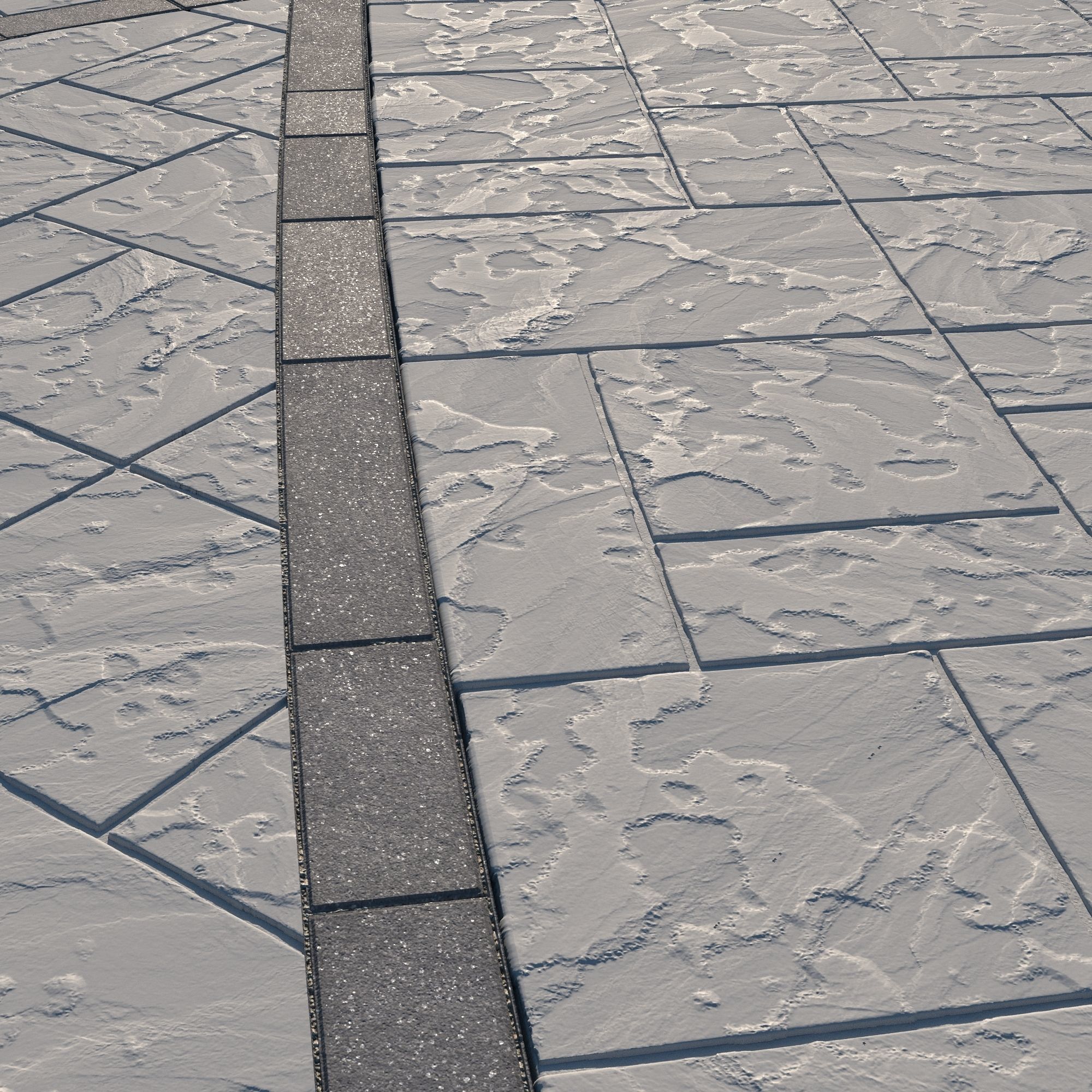 Texture 8K Large Area Natural stone pavers 02 - 6 Variations VR / AR ...