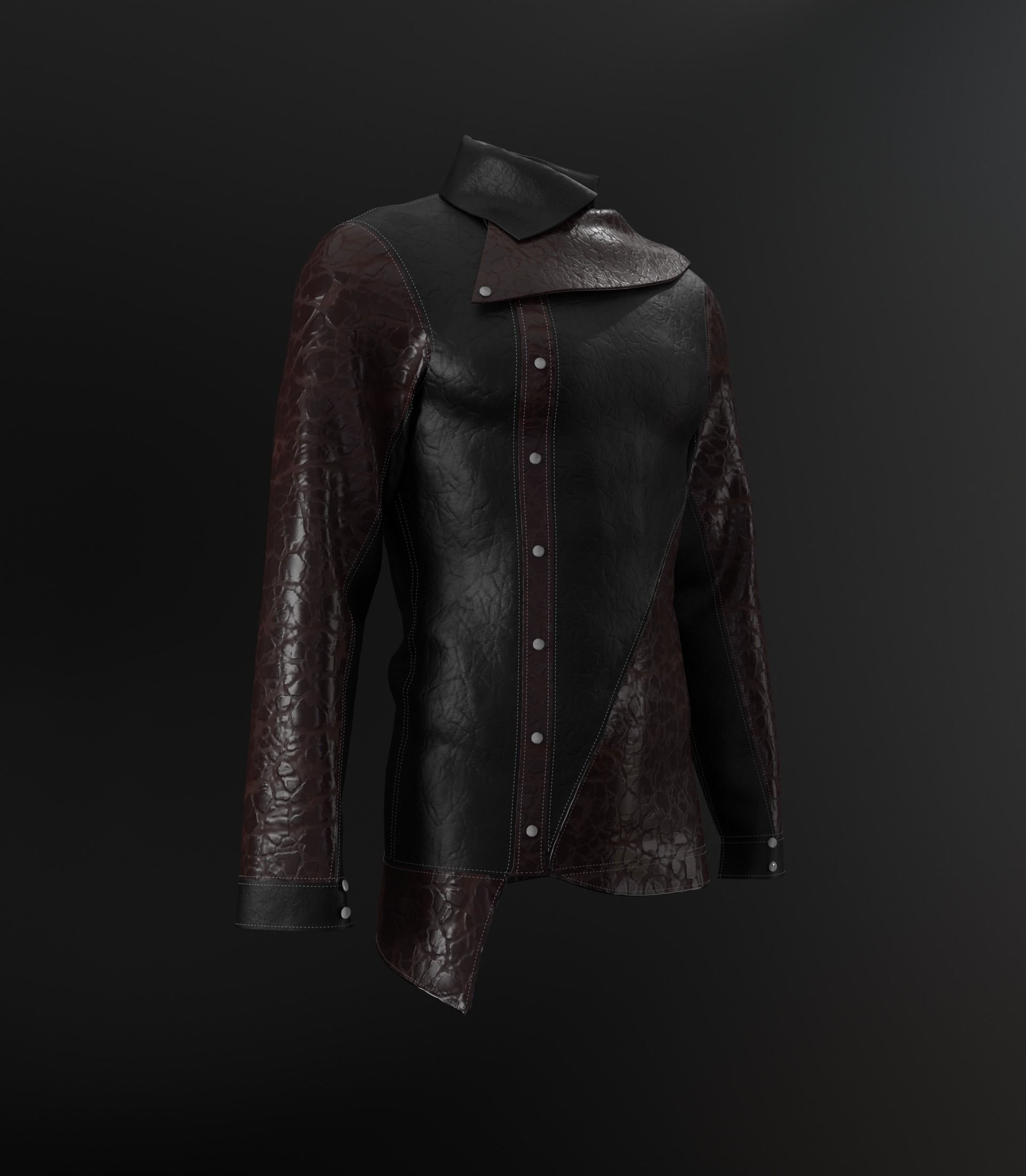 Leather Jacket 3D model rigged | CGTrader