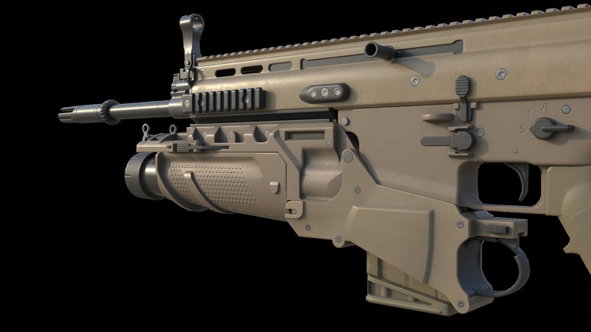 3D model Fn Scar H mk17 VR / AR / low-poly | CGTrader
