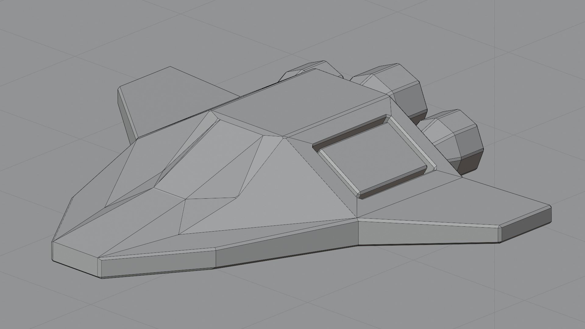 Lowpoly Space Ship 3D model | CGTrader