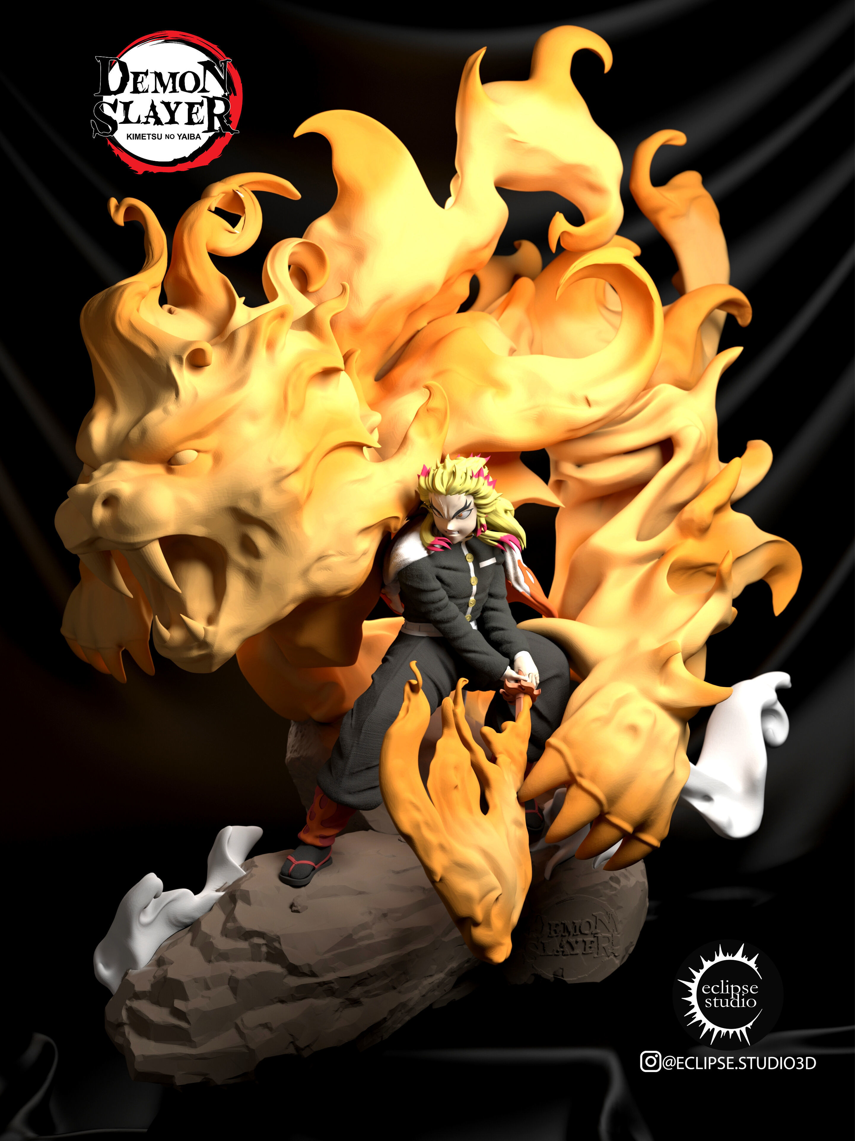 Rengoku Kinetsu no Yaiba Demon Slayer 3D model 3D printable | CGTrader