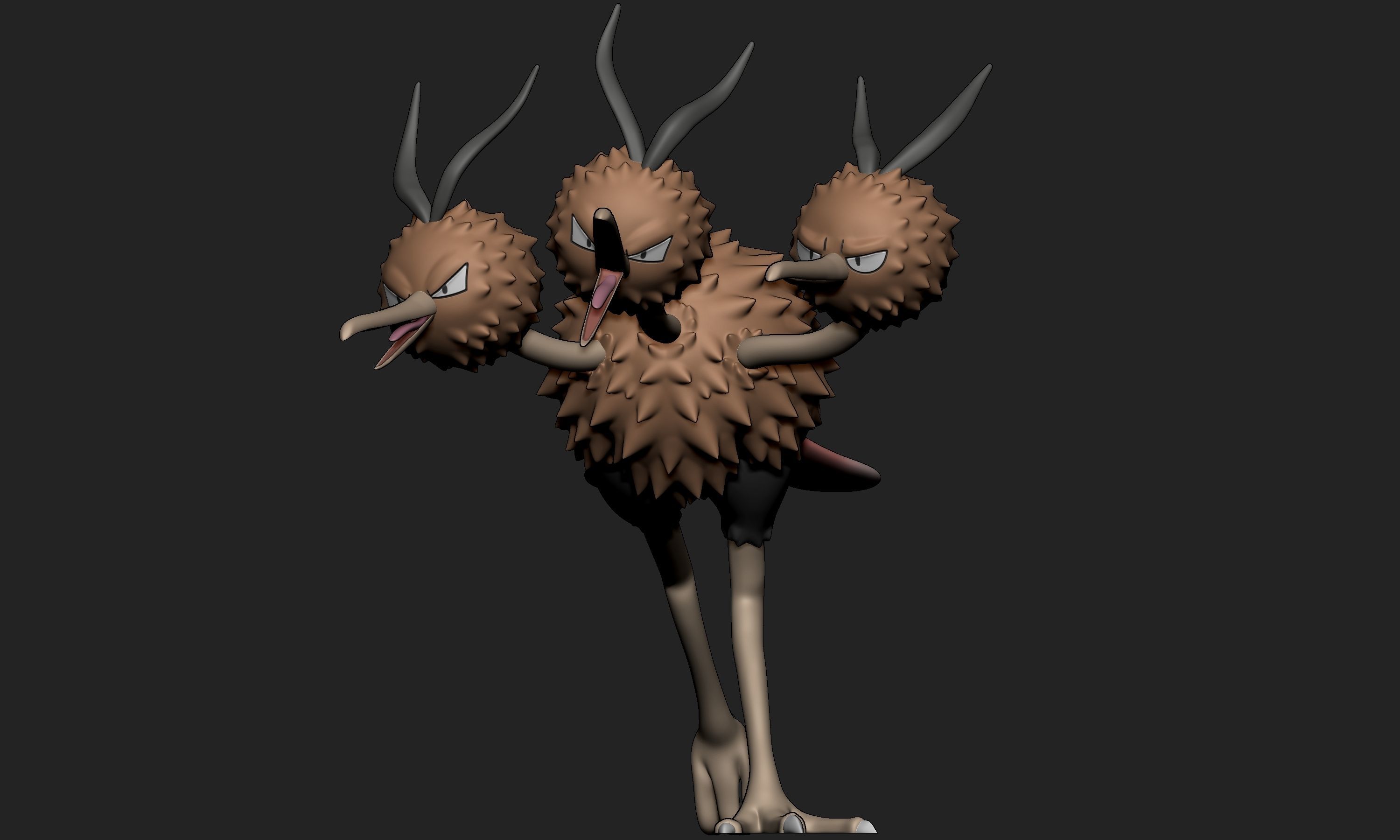 Pokemon - Dodrio with 2 poses 3D model 3D printable | CGTrader