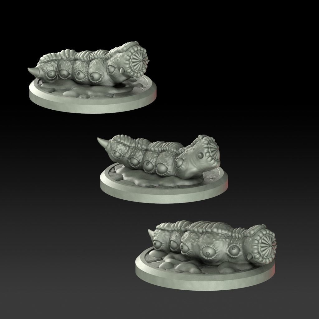 Monster Bugs Dungeon Larvae 3D model 3D printable | CGTrader