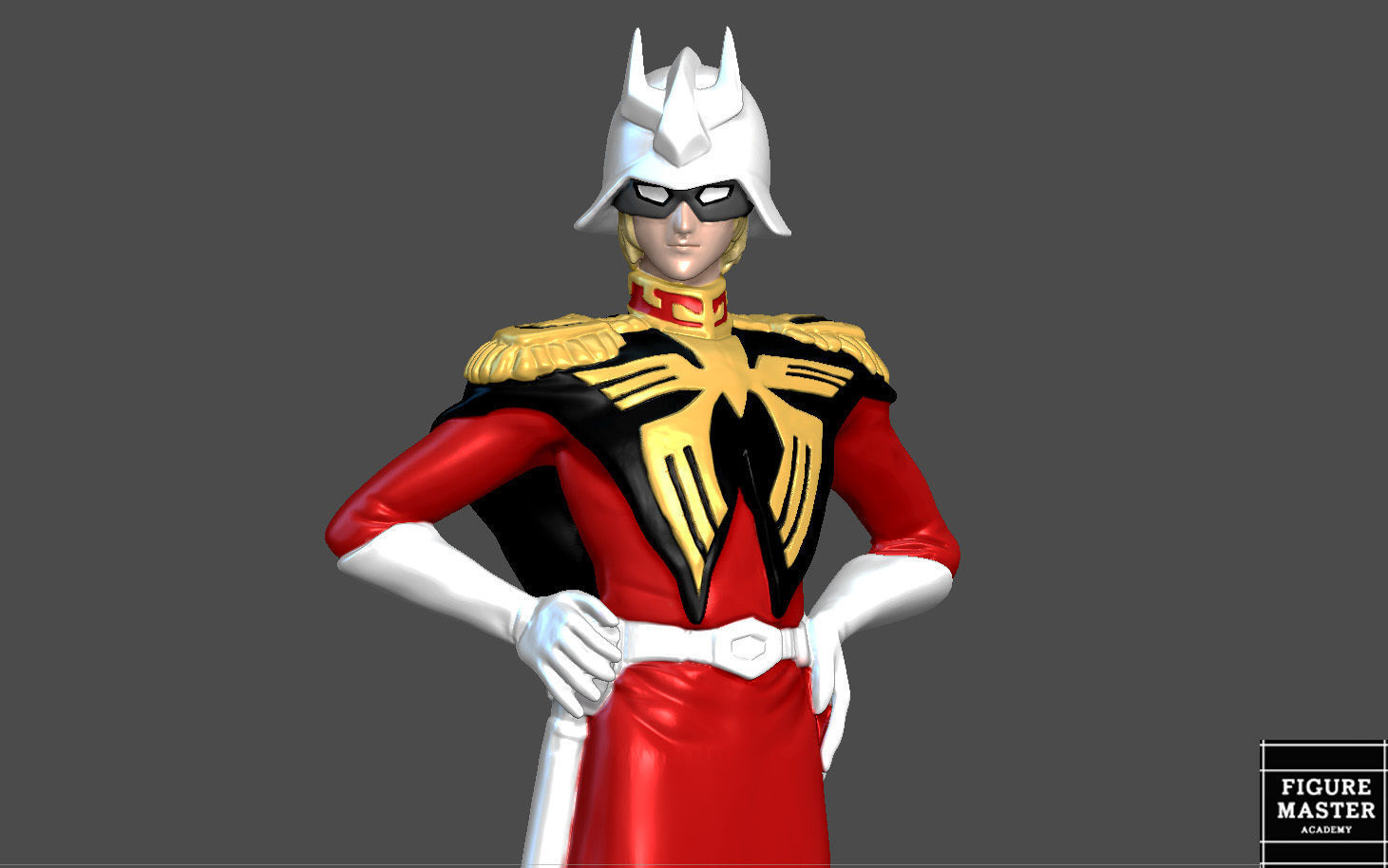 CHAR AZNABLE ZAKU ZEON GUNDAM PILOT GUNPLA ANIME 3D model 3D printable ...