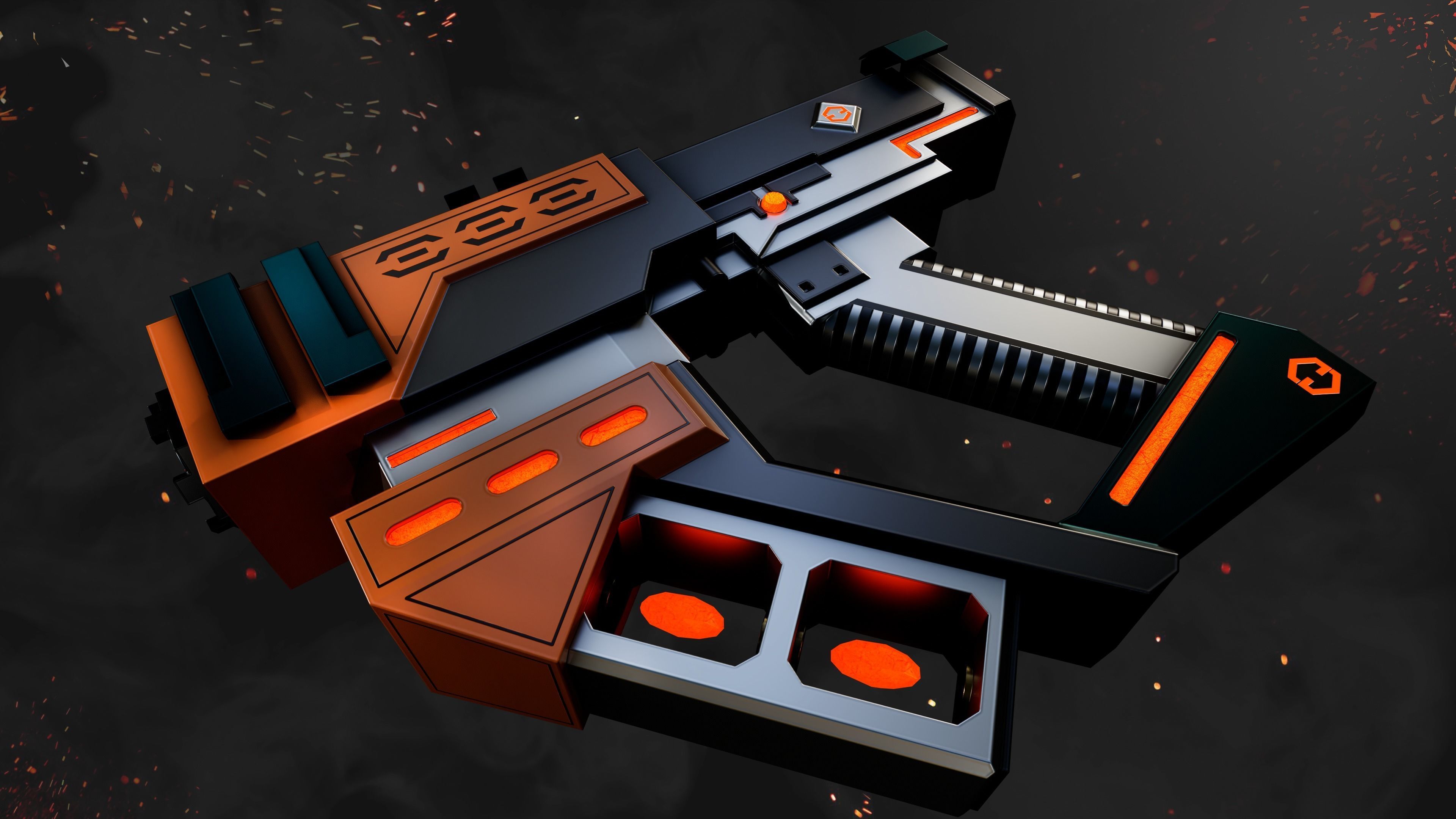 3D model Future Blaster Gun Game-Ready VR / AR / low-poly | CGTrader