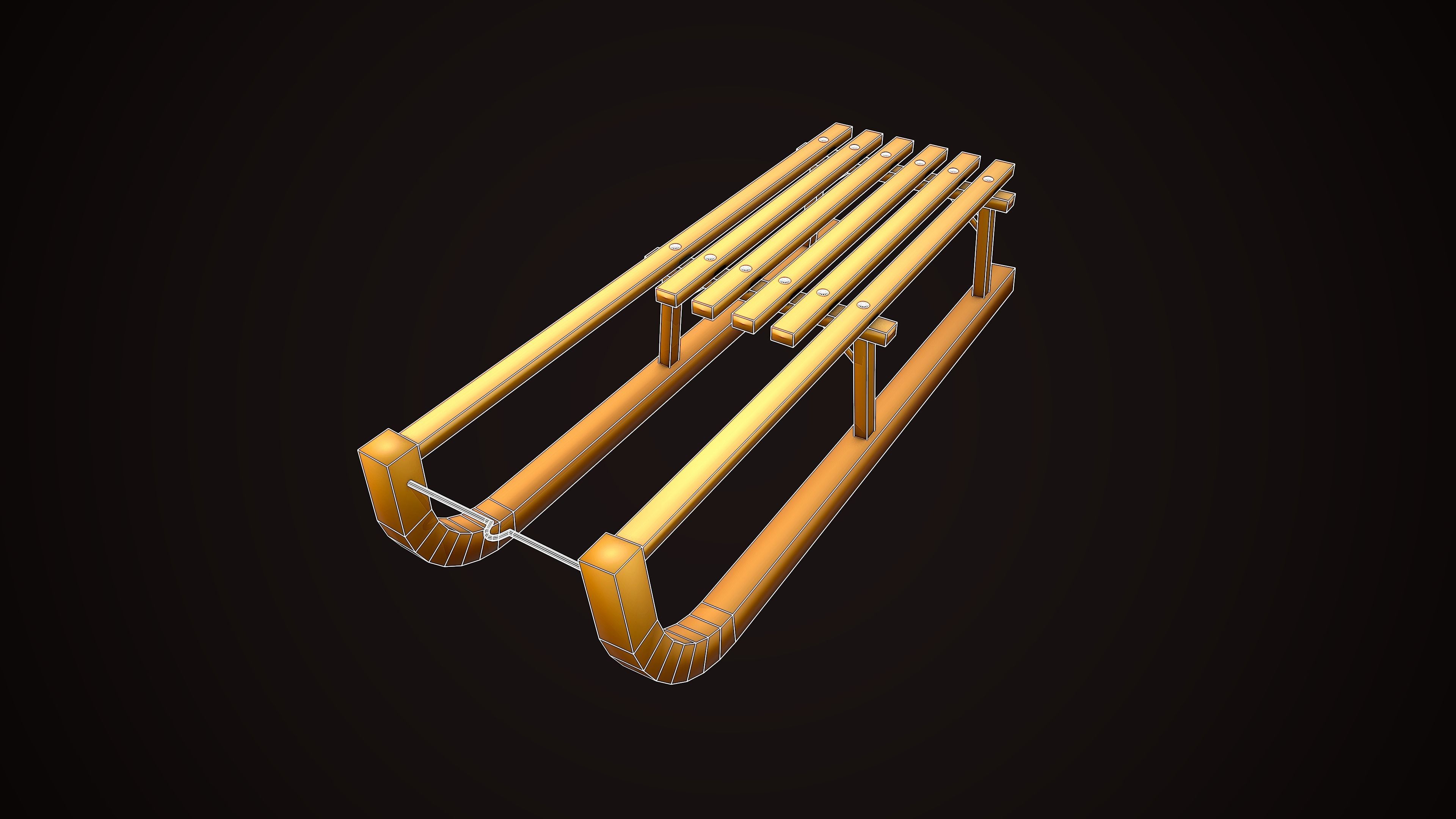 3D model SLED CARTOON STYLIZED VR / AR / low-poly | CGTrader