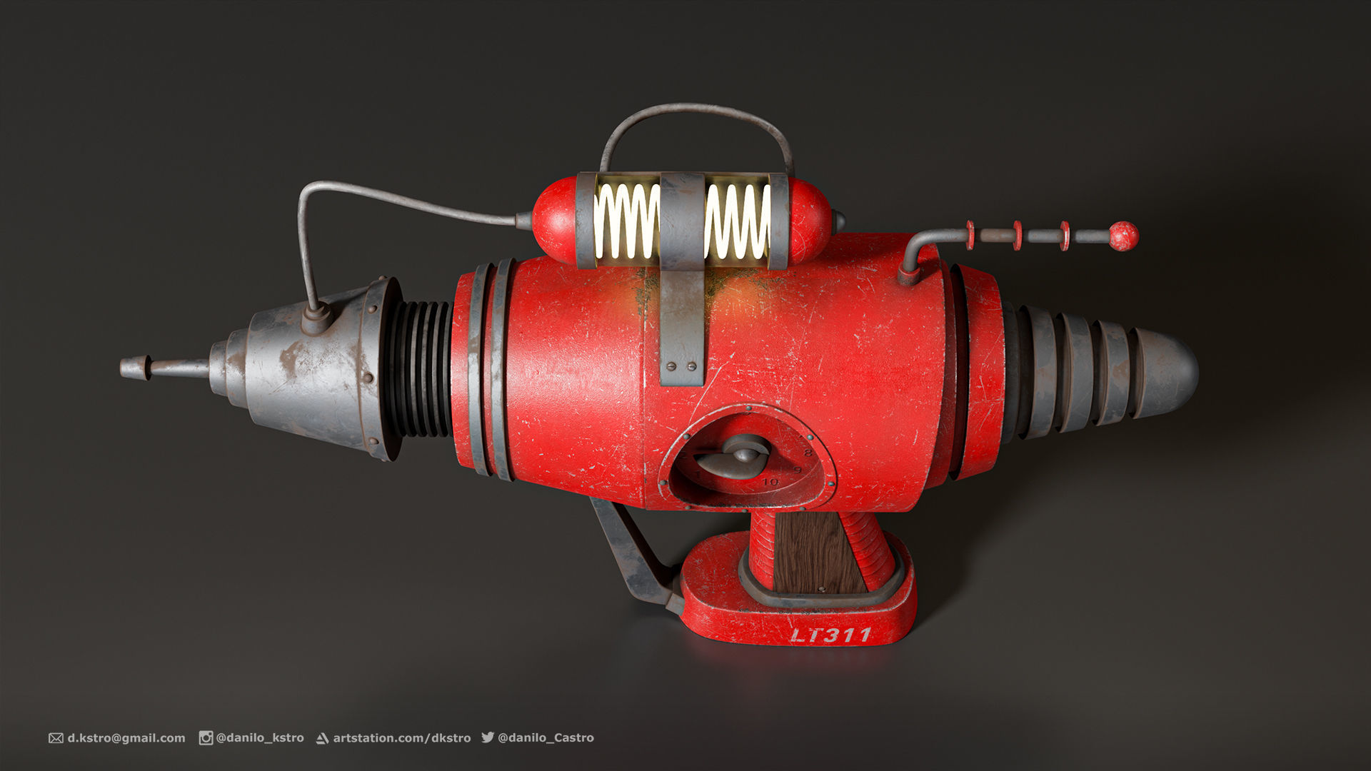 Retro Laser Gun 3D model | CGTrader