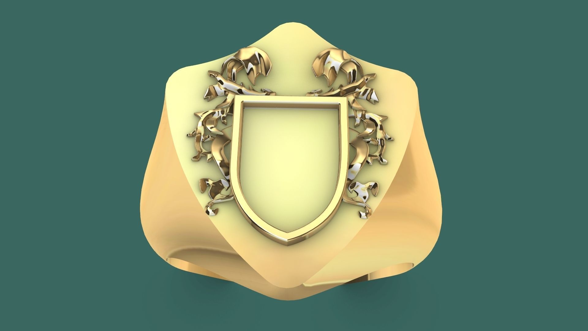 heraldry signet ring stl verified 3D model 3D printable | CGTrader