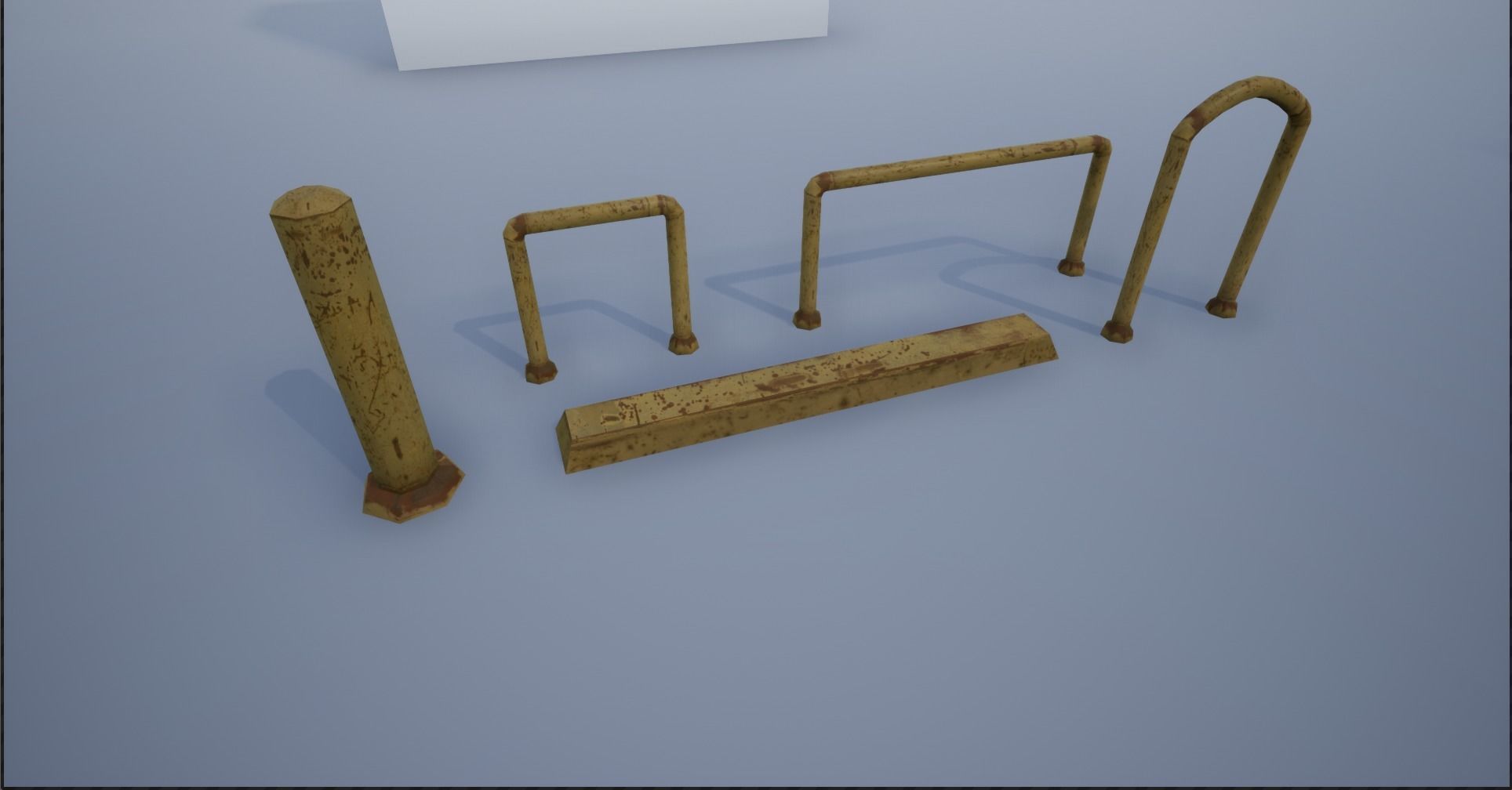 3D model Parking and Street Obstacles - Bumps VR / AR / low-poly | CGTrader