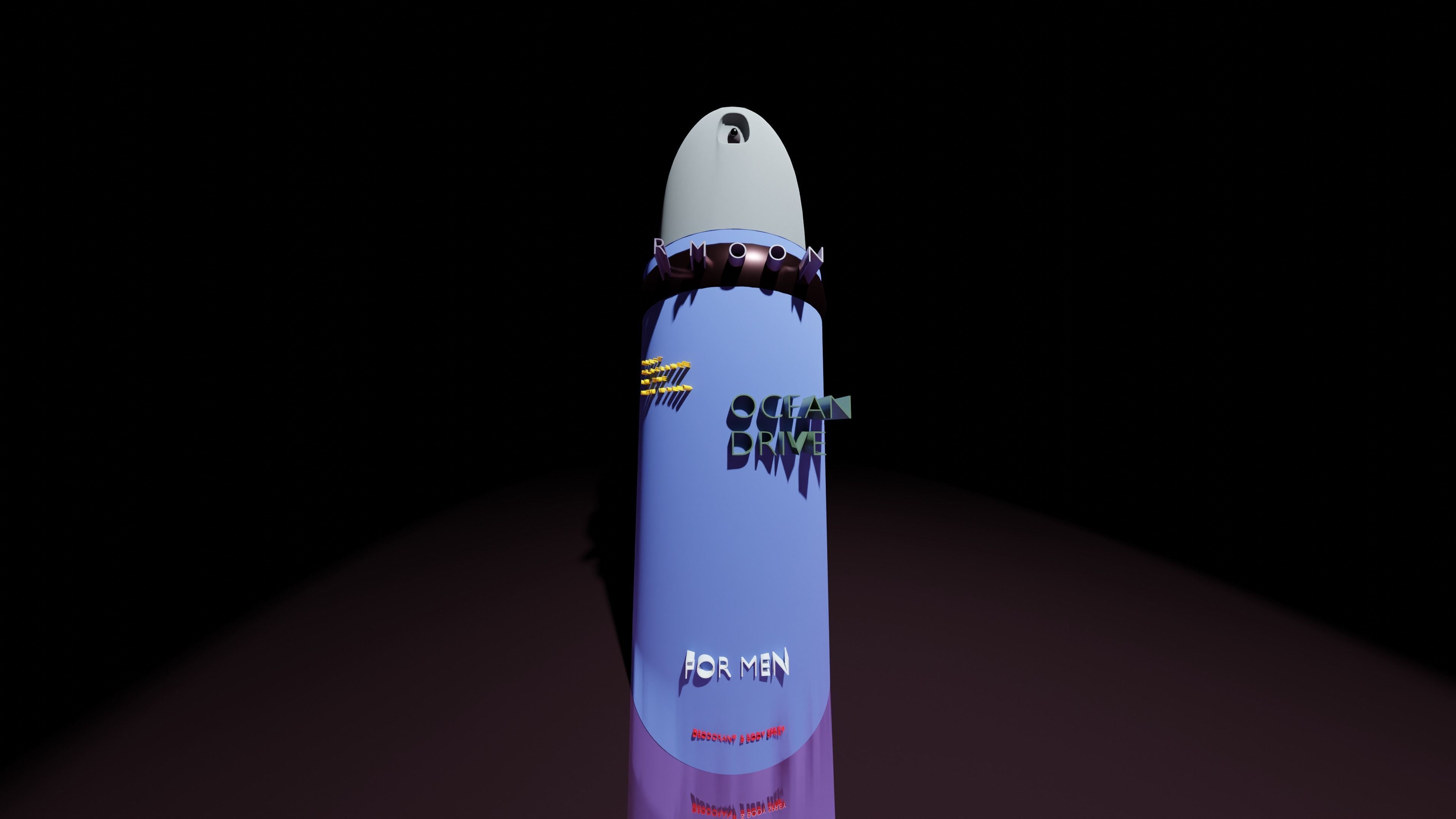 3D model RMOON BODYSPRAY FOR MEN FIRST PRODUCT DESIGN VR / AR / low ...