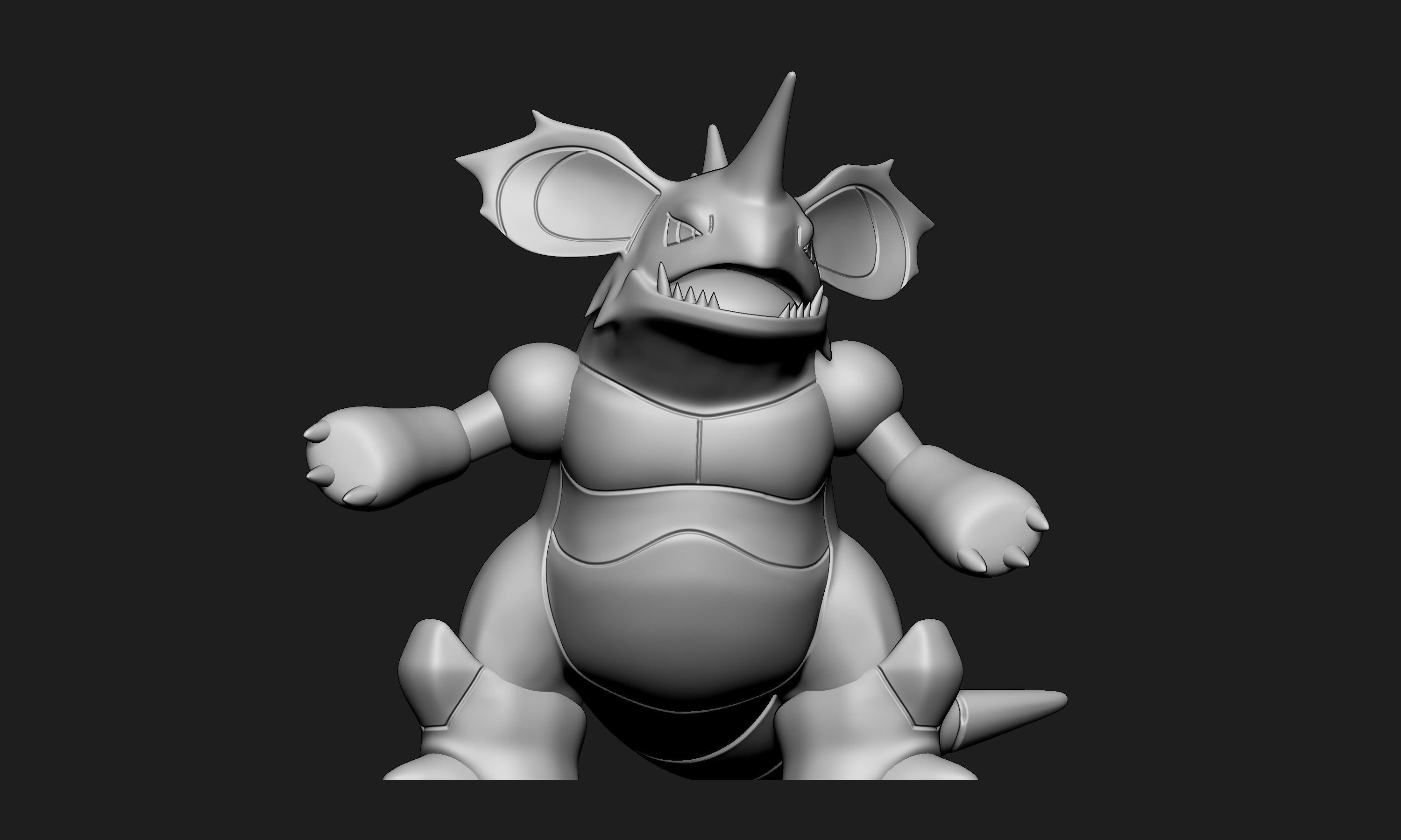 Pokemon - Nidoran Male Nidorino and Nidoking with 2 poses 3D model 3D printable | CGTrader