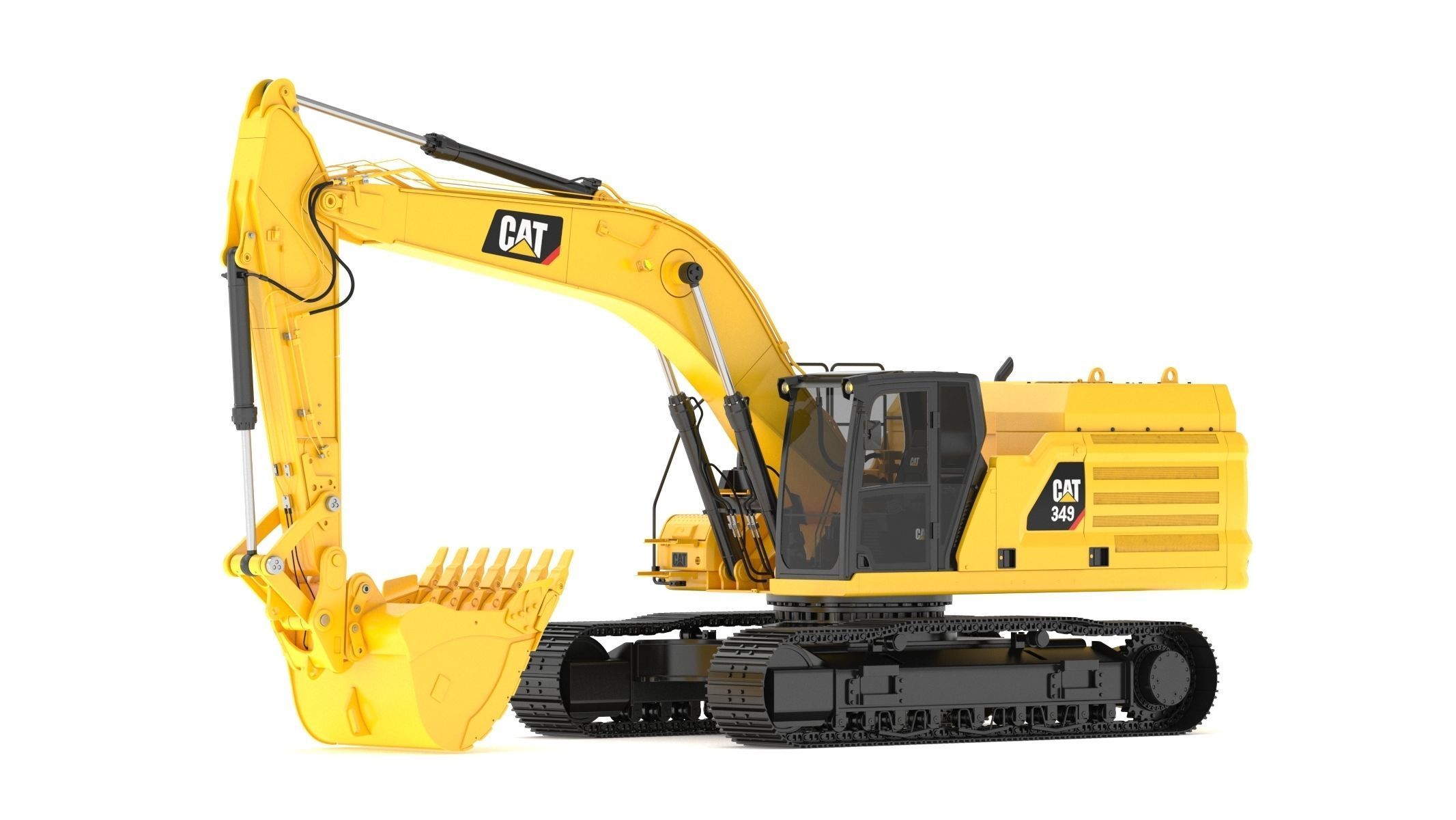 CAT 349 Hydraulic Excavator 3D model | CGTrader