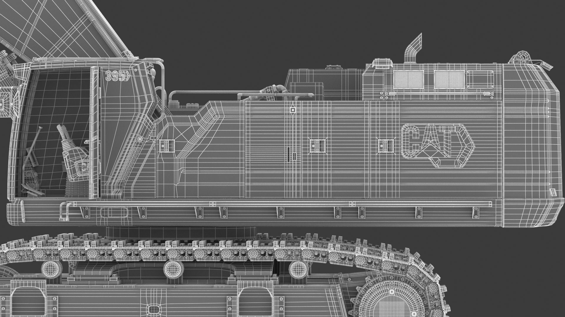 CAT 395 Hydraulic Excavator Tier 4 3D model | CGTrader