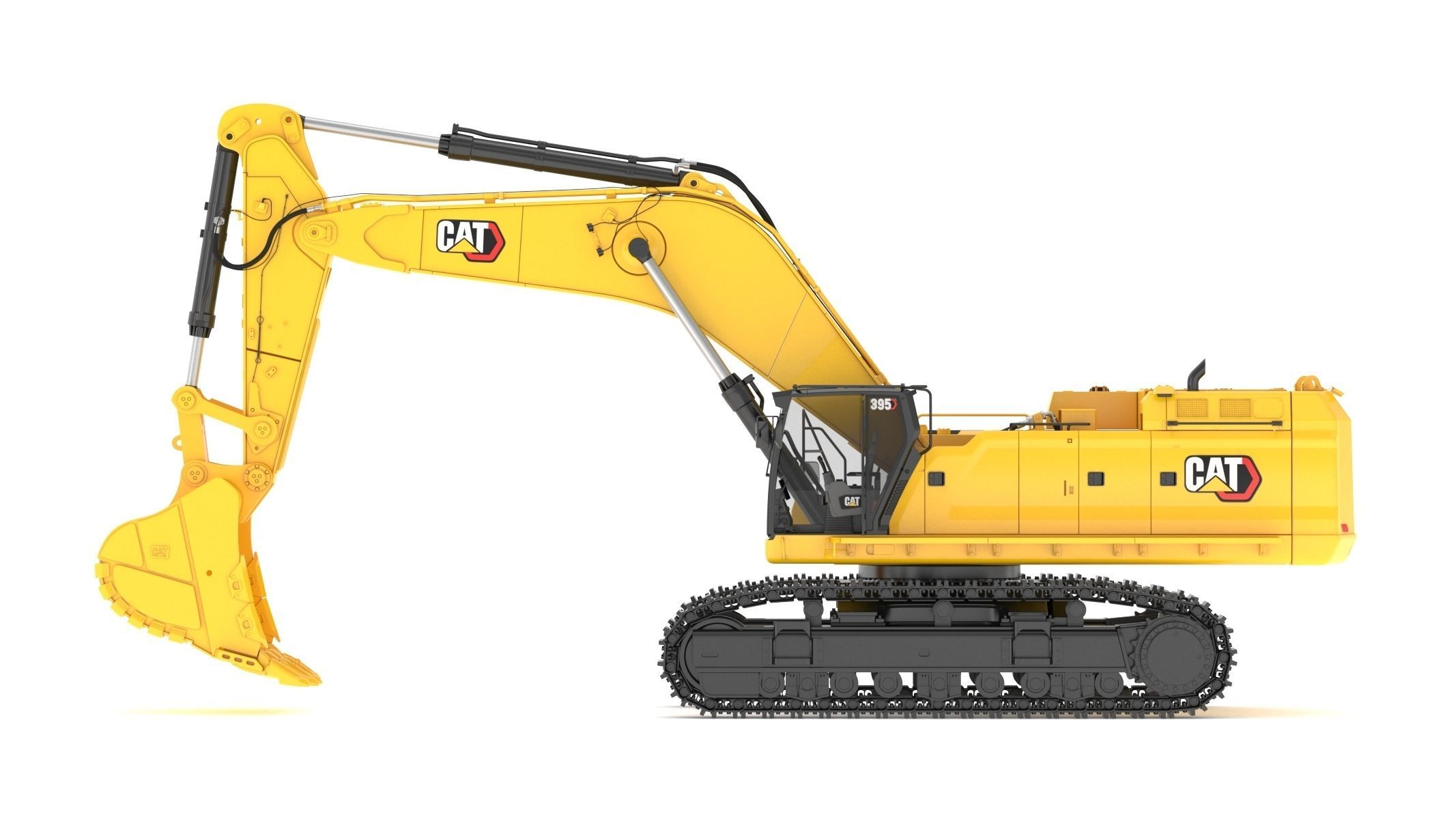 CAT 395 Hydraulic Excavator Tier 4 3D model | CGTrader