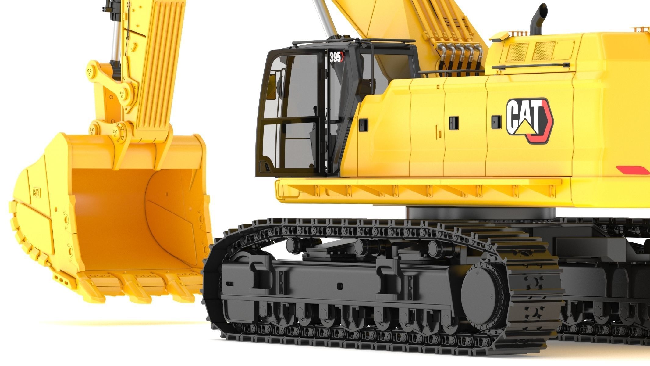 CAT 395 Hydraulic Excavator Tier 4 3D model | CGTrader
