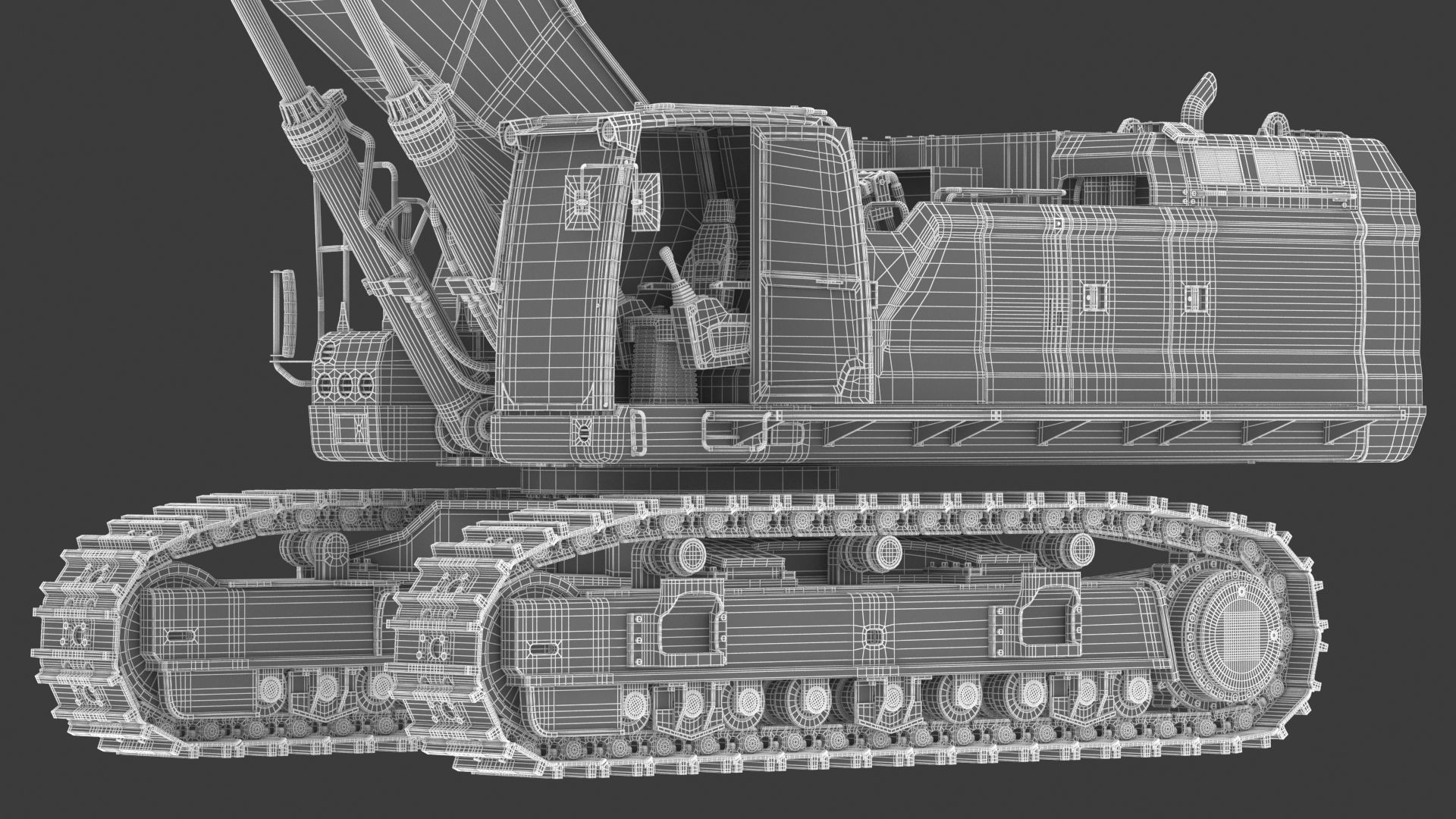 Crawler Excavator Generic 03 3D model | CGTrader