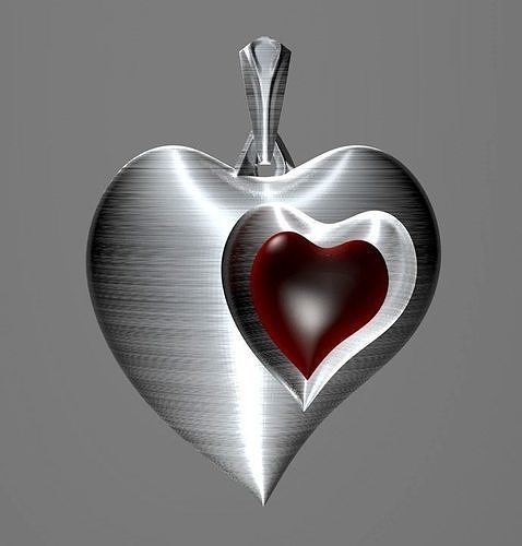 Heart Pendant 3D model 3D model 3D printable | CGTrader